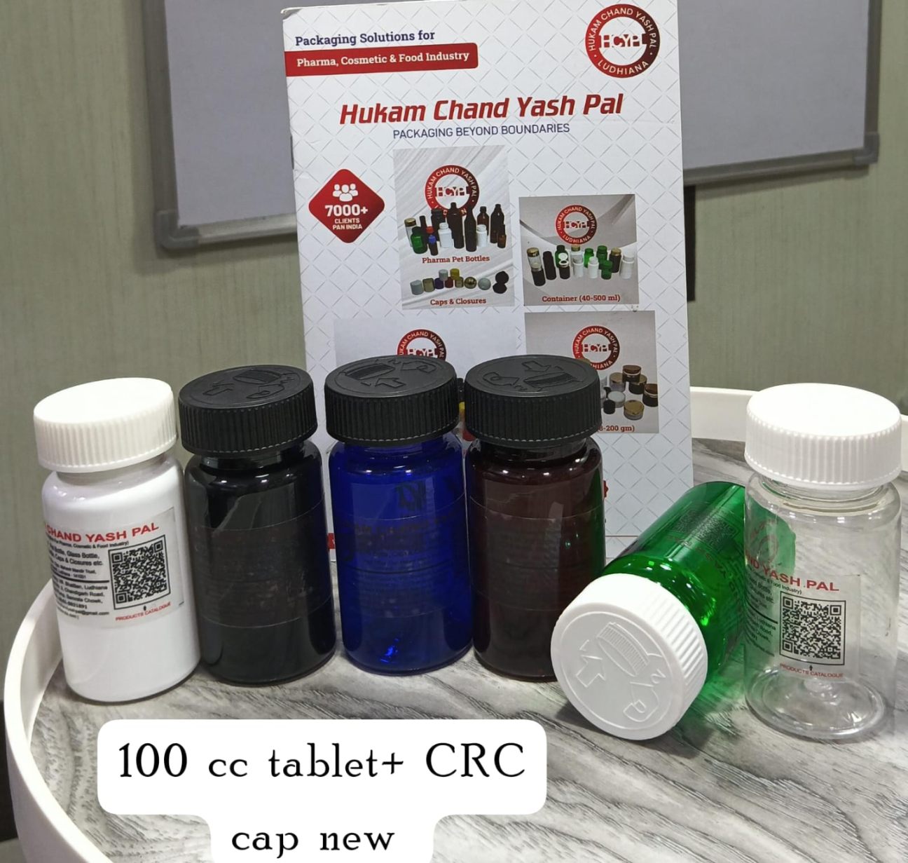 100 cc Tablet Containers | HUKAM CHAND YASH PAL