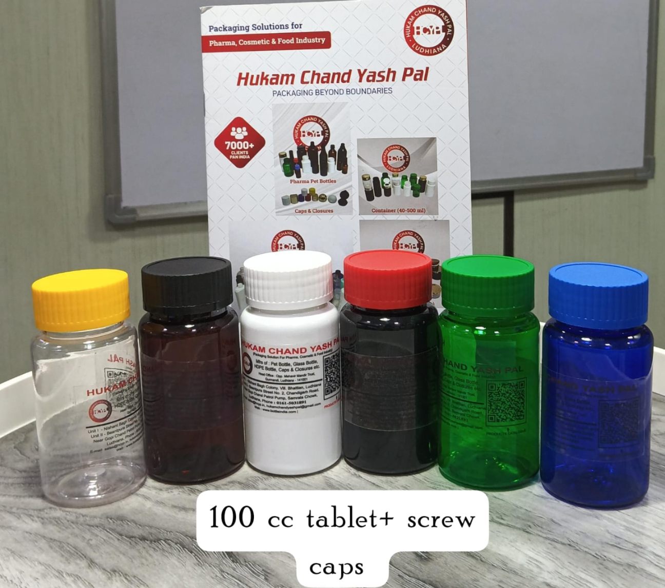 100 cc Tablet Containers | HUKAM CHAND YASH PAL