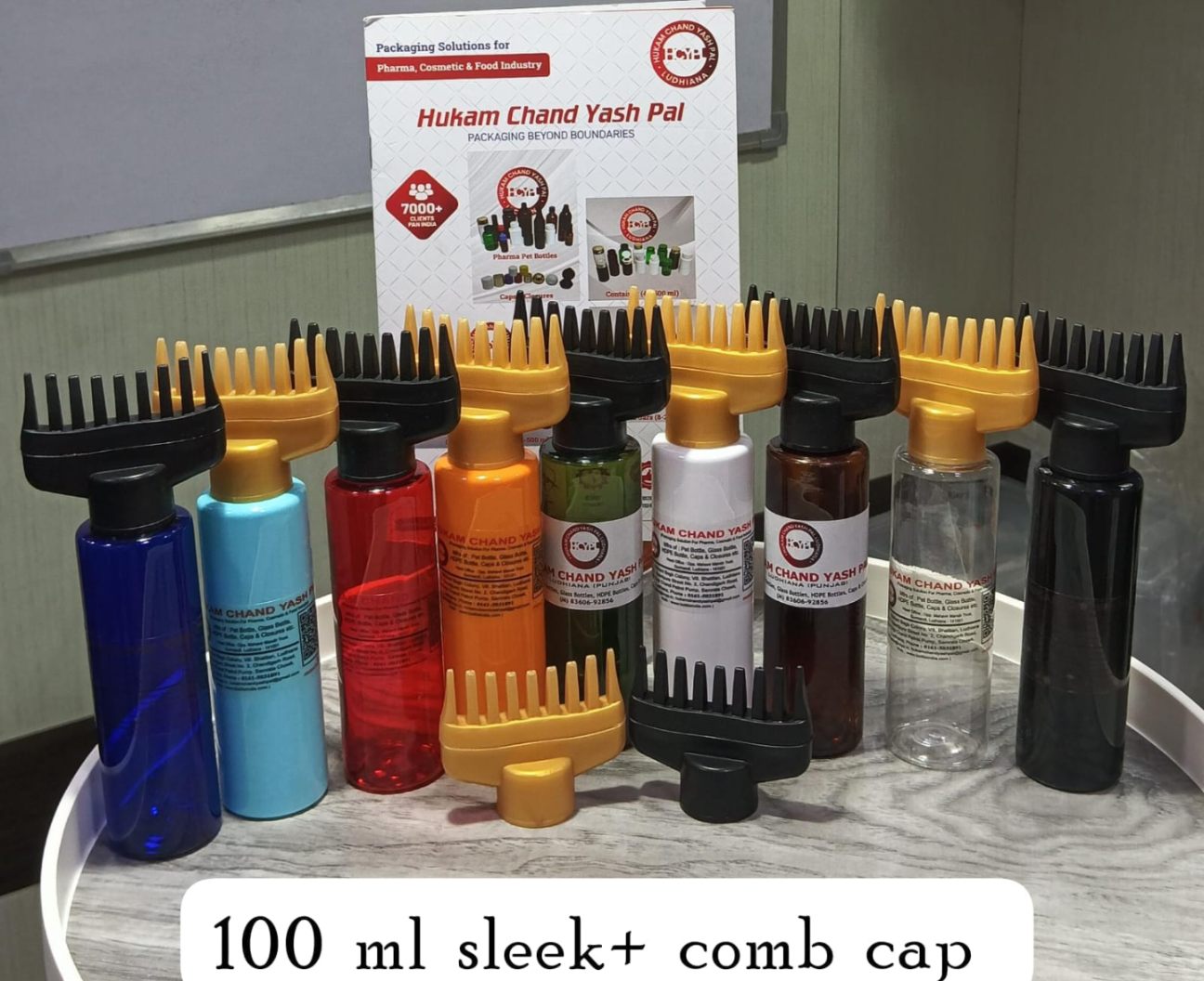 100 ml sleek with comb cap | HUKAM CHAND YASH PAL