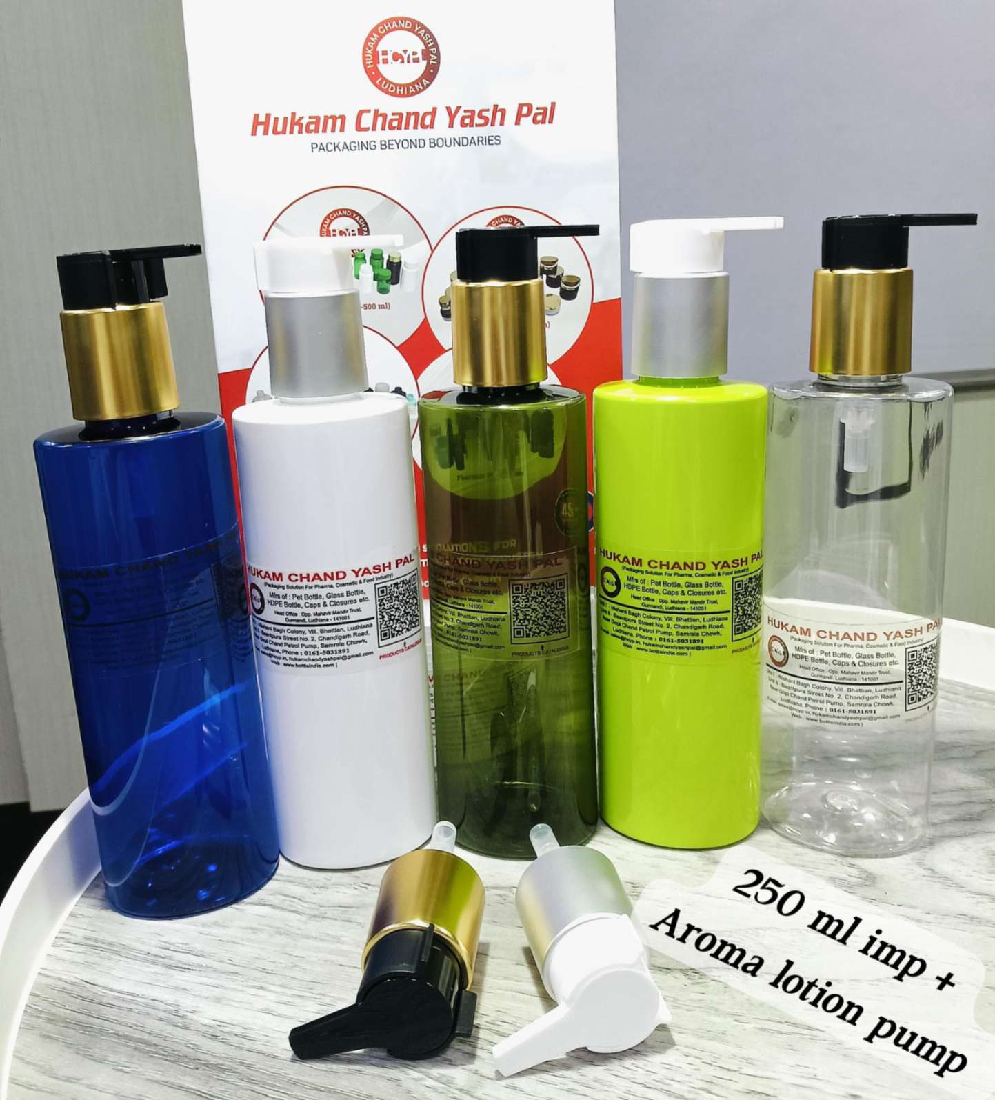 250 ml imp with aroma lotion pump | HUKAM CHAND YASH PAL
