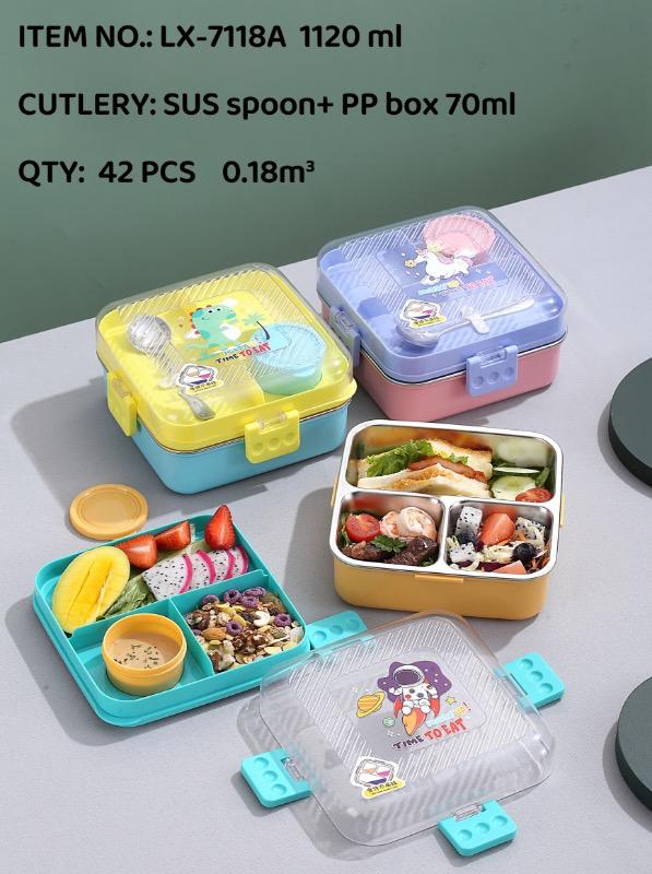 LX-7118A LUNCH BOX (SUS SPOON +PP BOX 70ML) 42 PCS CTN | Vasvi