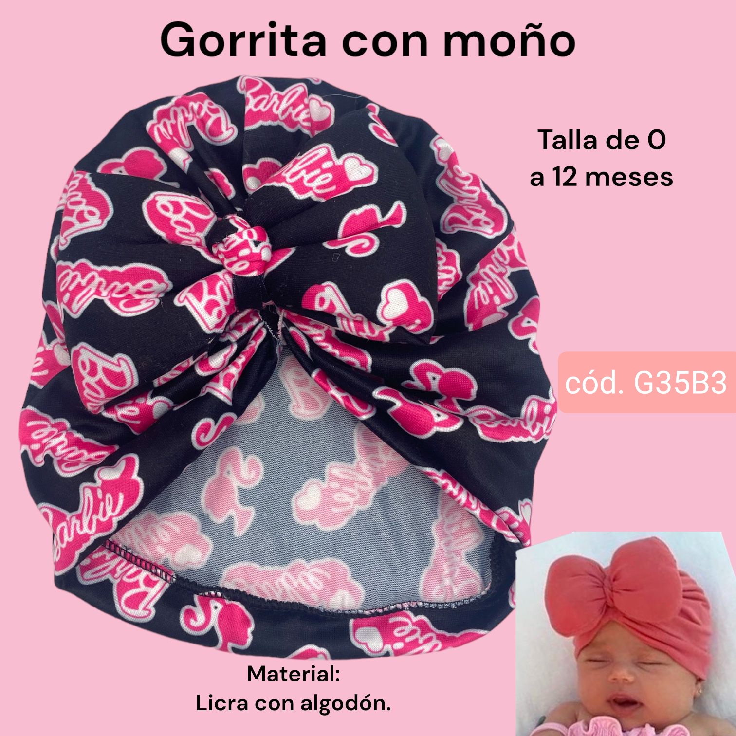 Gorrita para bebé | Nin Accesorios