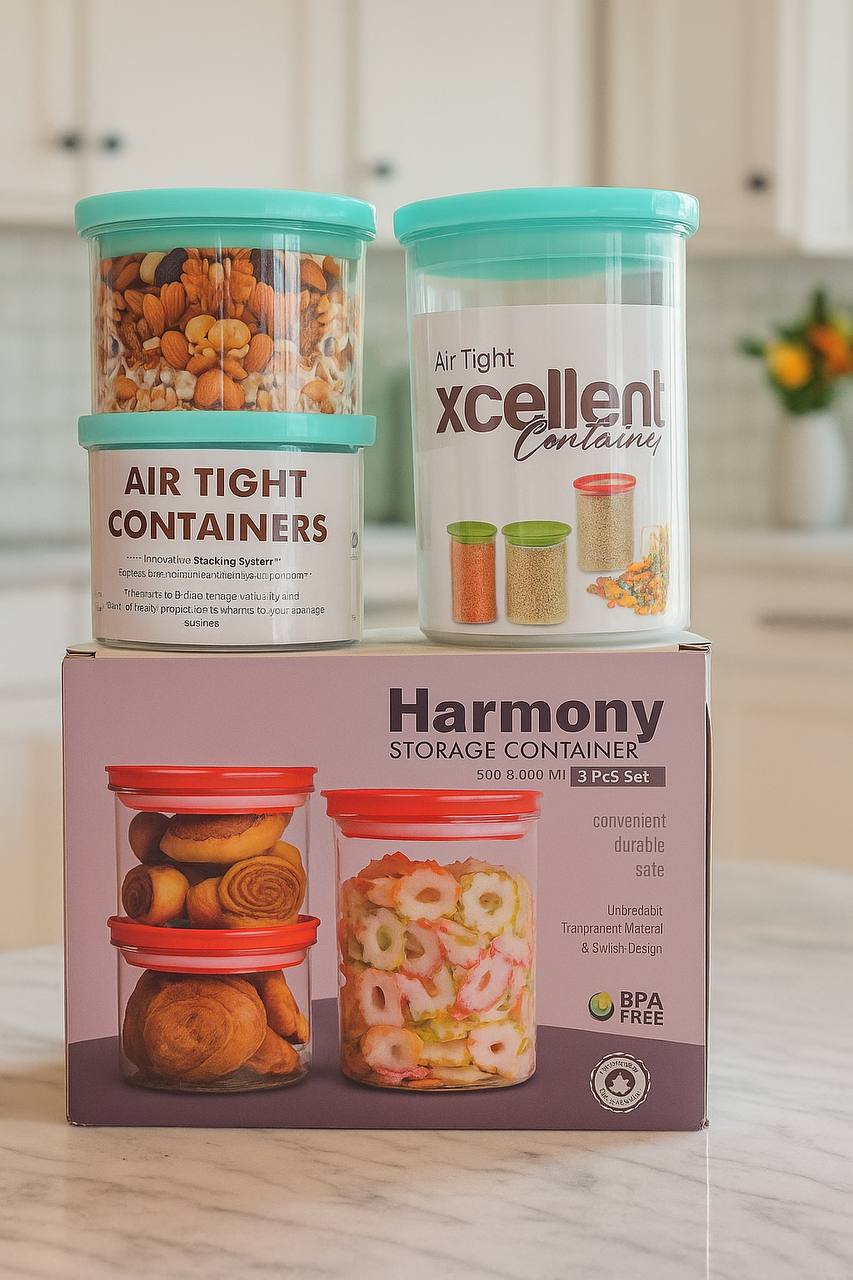 HARMONY 3 PC SET AIRTIGHT CONTAINER | JAI AMBEY ( ESTIMATE BILL )
