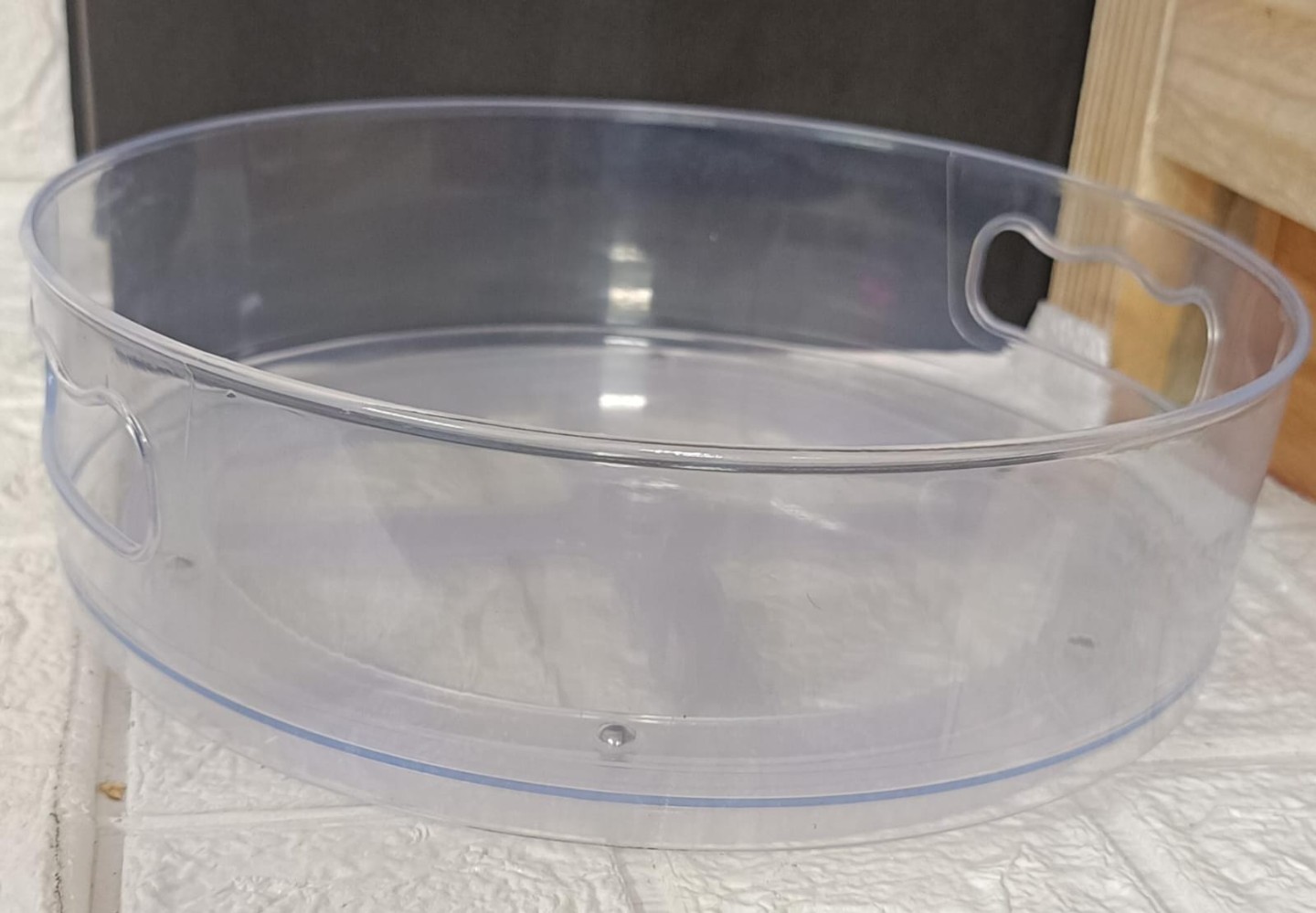Transparent round rotating Tray | woniry