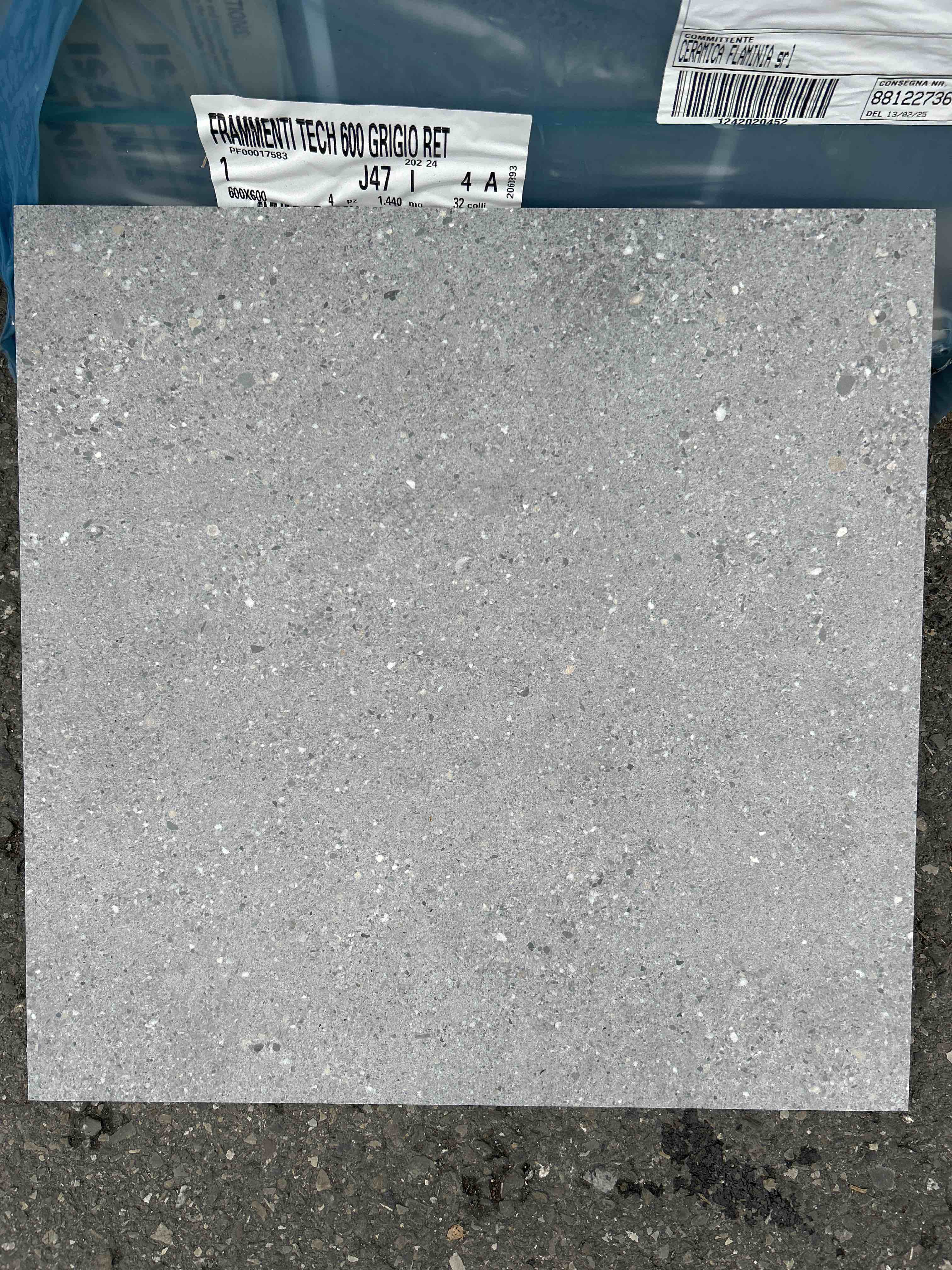 Frammenti tech grigio Ret 60/60 | FLAMINIA italian ceramic tiles