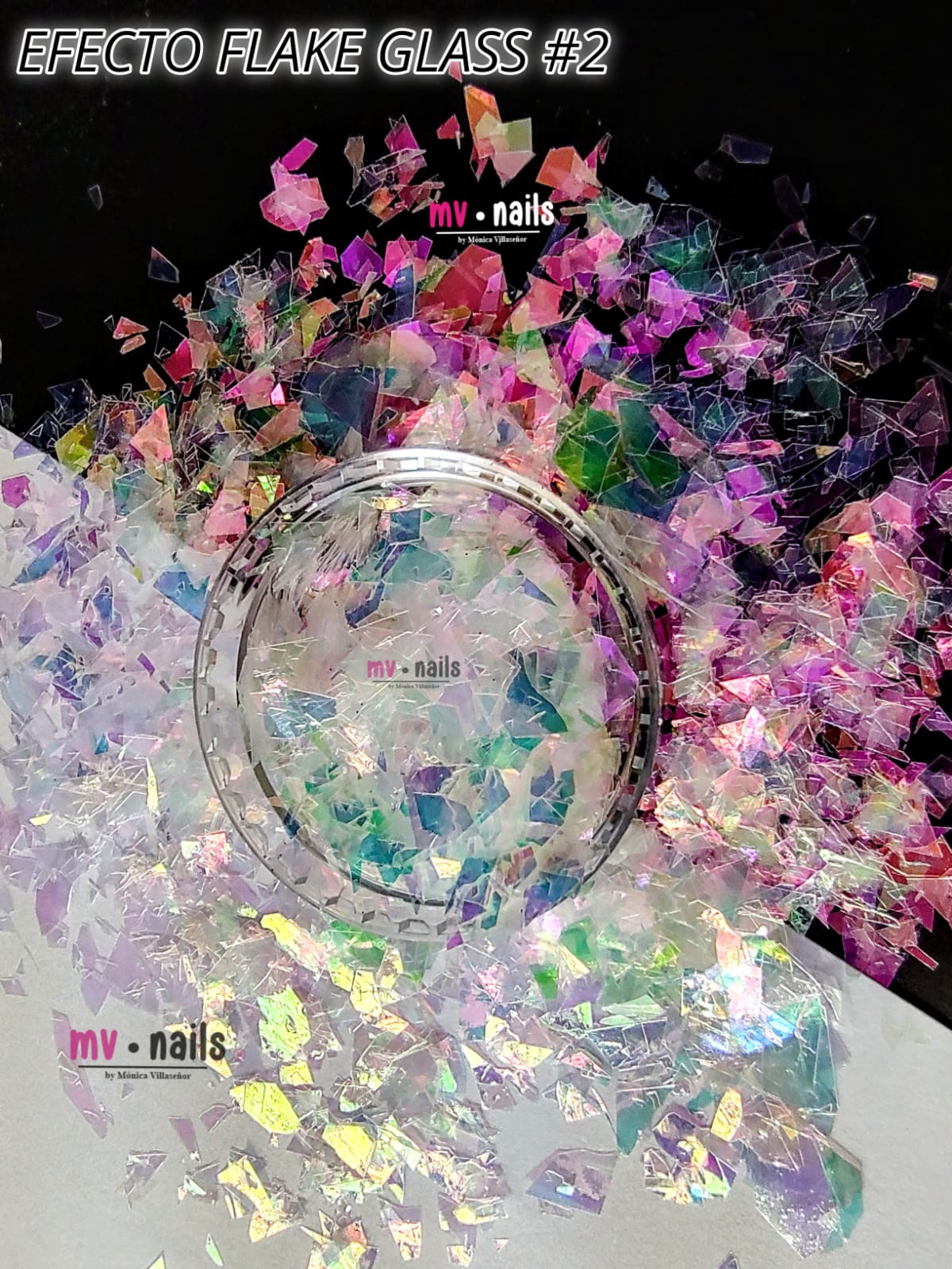 EFECTO FLAKE GLASS #2 | MV NAILS DISTRIBUIDORA