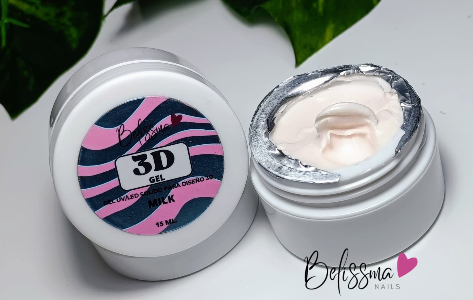 GEL P/DISEÑO 3D BELISSMA MILK 15 ML. | MV NAILS DISTRIBUIDORA