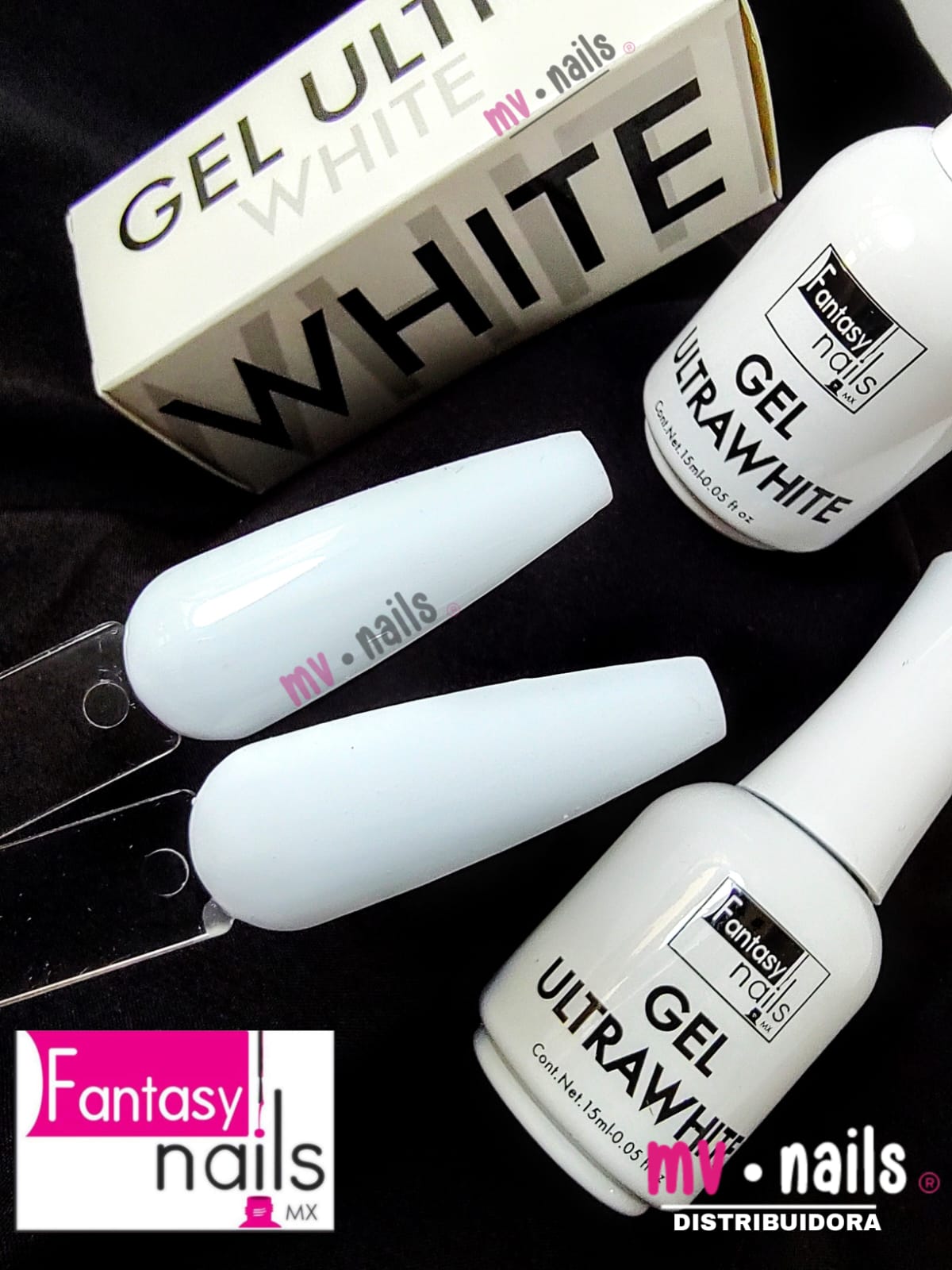 GEL FANTASY POLISH #001 ULTRA BLANCO 15 ML. | LMV NAILS DISTRIBUIDORA