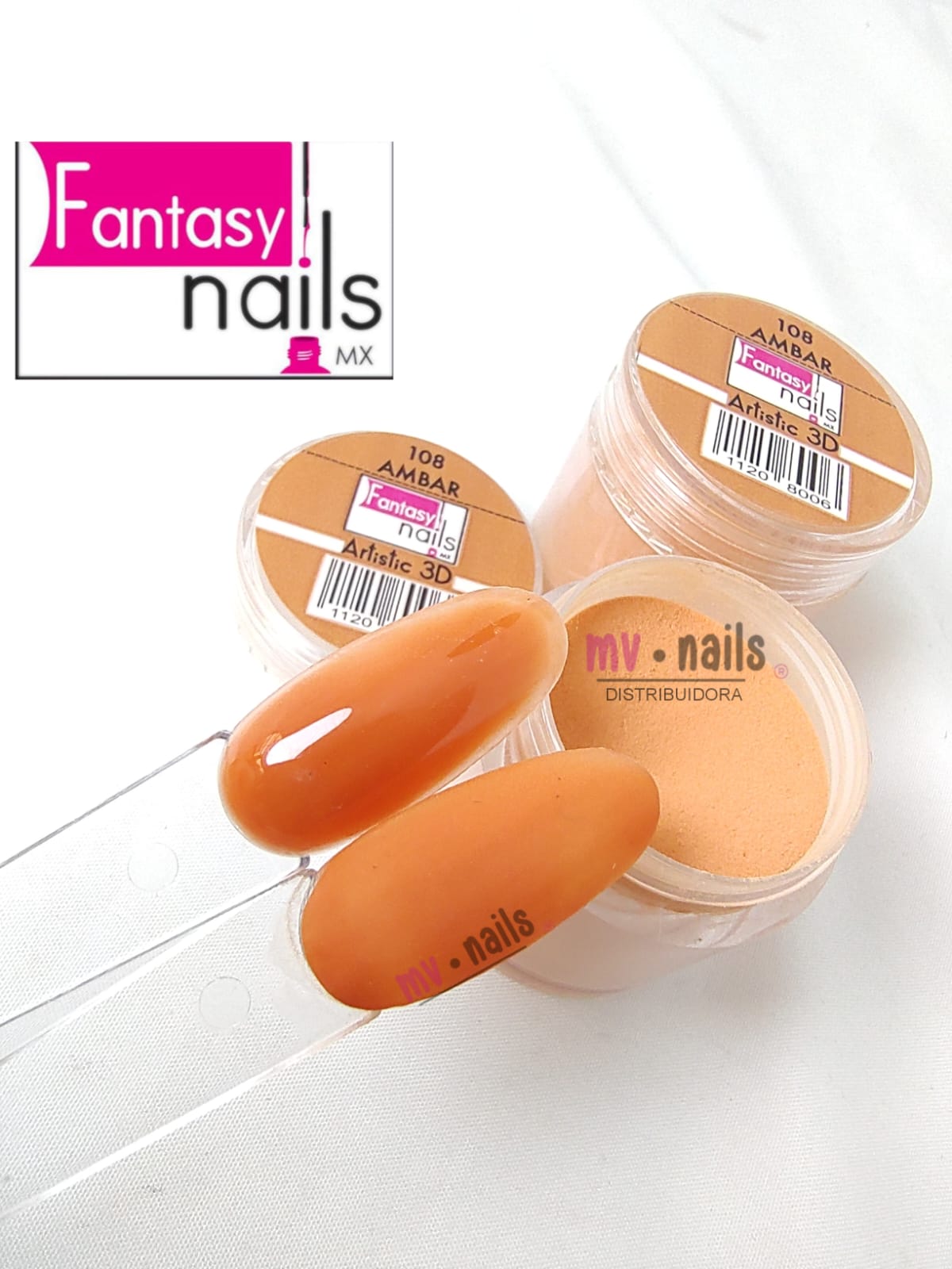 ACRICOLOR FANTASY 3D #108 AMBAR | MV NAILS DISTRIBUIDORA