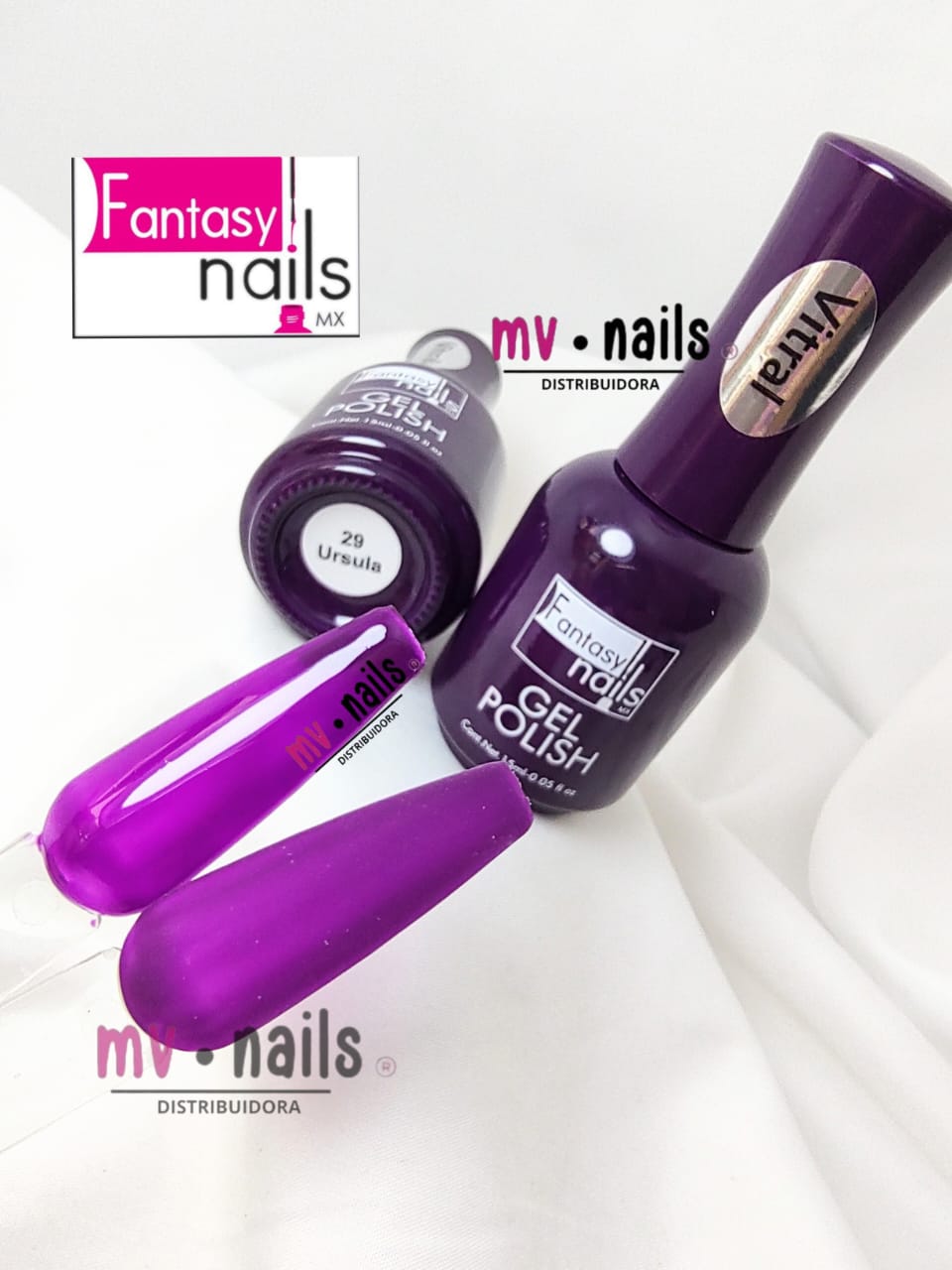 GEL FANTASY POLISH #029 URSULA (Vitral) 15 ML. | MV NAILS DISTRIBUIDORA