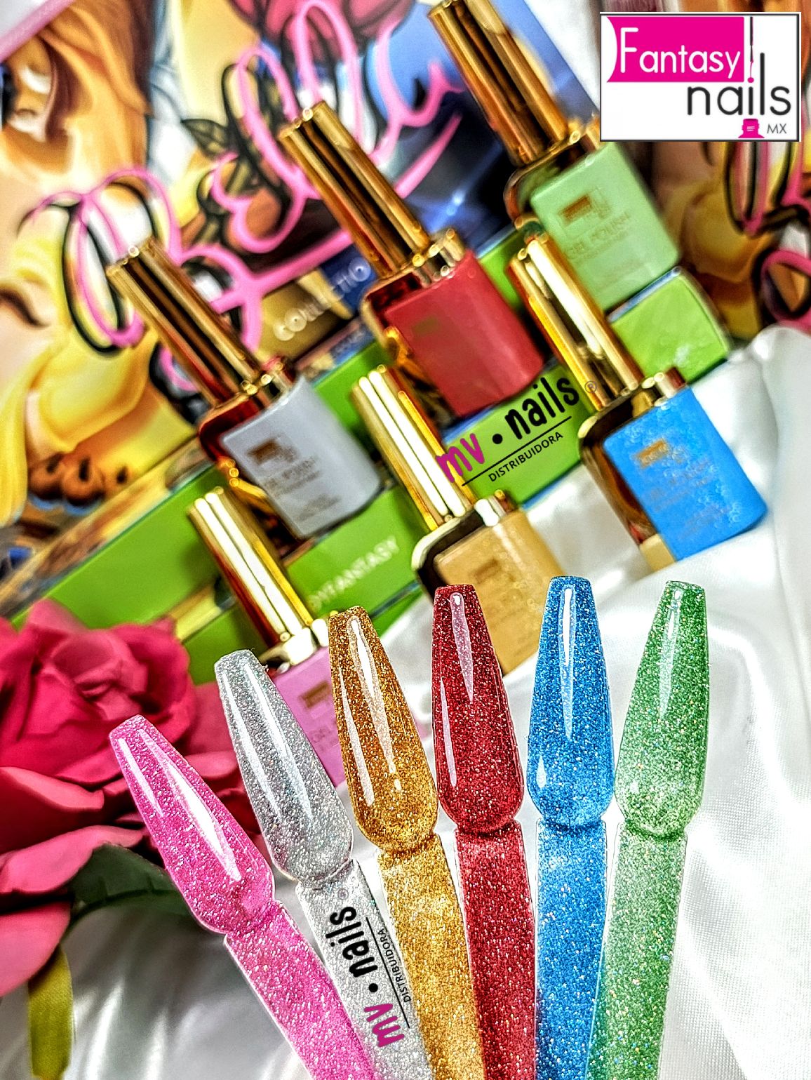 COLECCION GEL FANTASY (NEW) C/6 PZS. BELLA | MV NAILS DISTRIBUIDORA