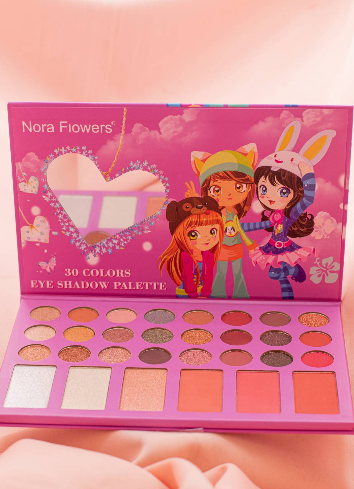 PALETA DE SOMBRAS NORA FLOWERS GIRLS LOVE 30 COLORS | MAQUILLAJE