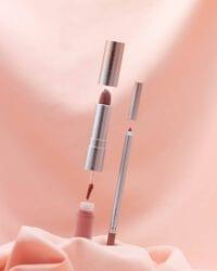 LABIAL DOBLE + DELINEADOR DE LABIOS ARIA COSMETICS TONO 1 | MAQUILLAJE