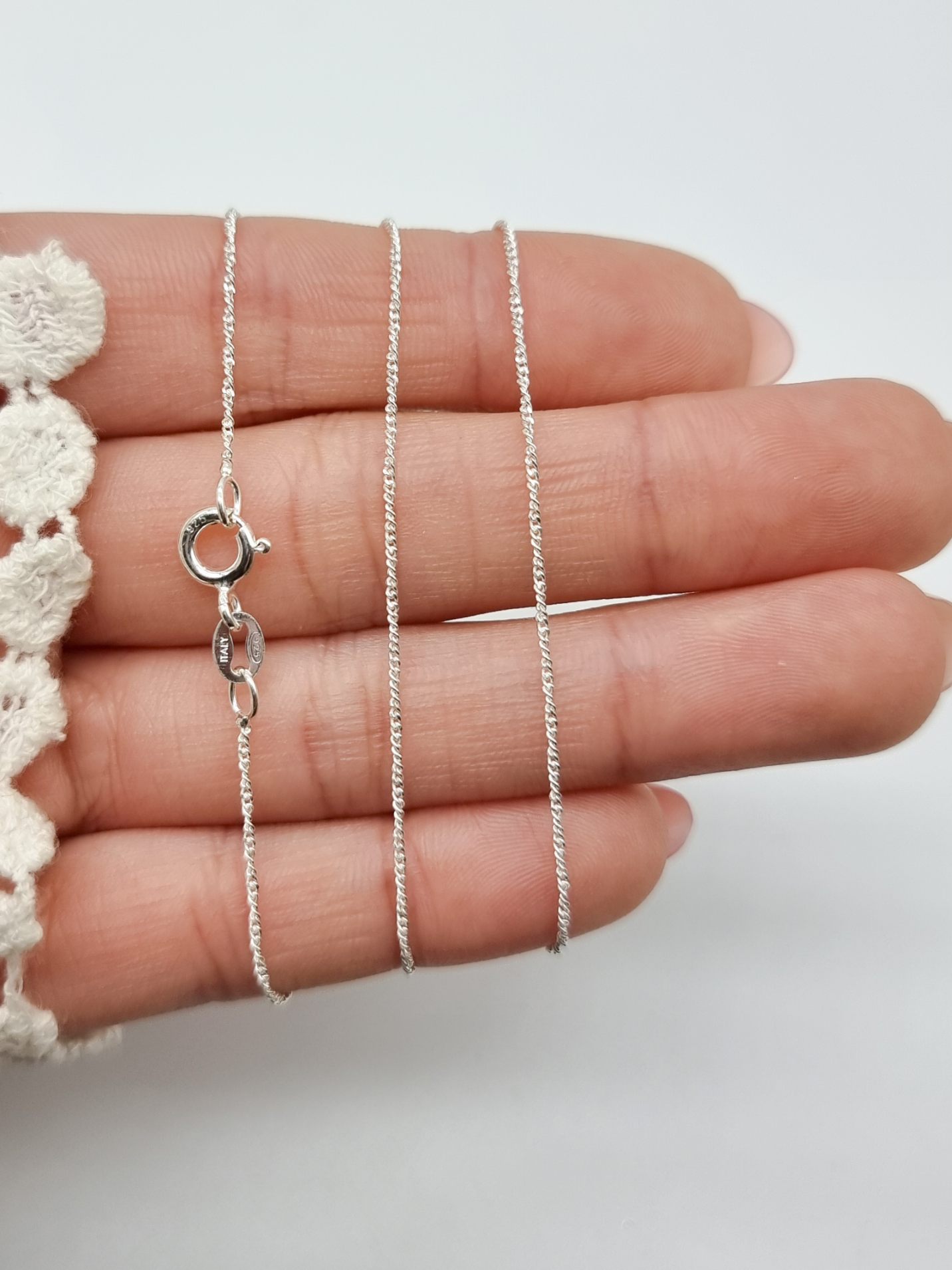 PC158-945 Cadena Grumet Torzada 0,9 45cm | Amsterdam Joyas