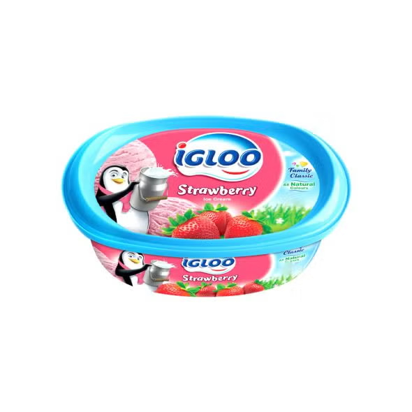 IGLOO Ice Cream Strawberry Tub 500 ML | GM (VENTE GROS)
