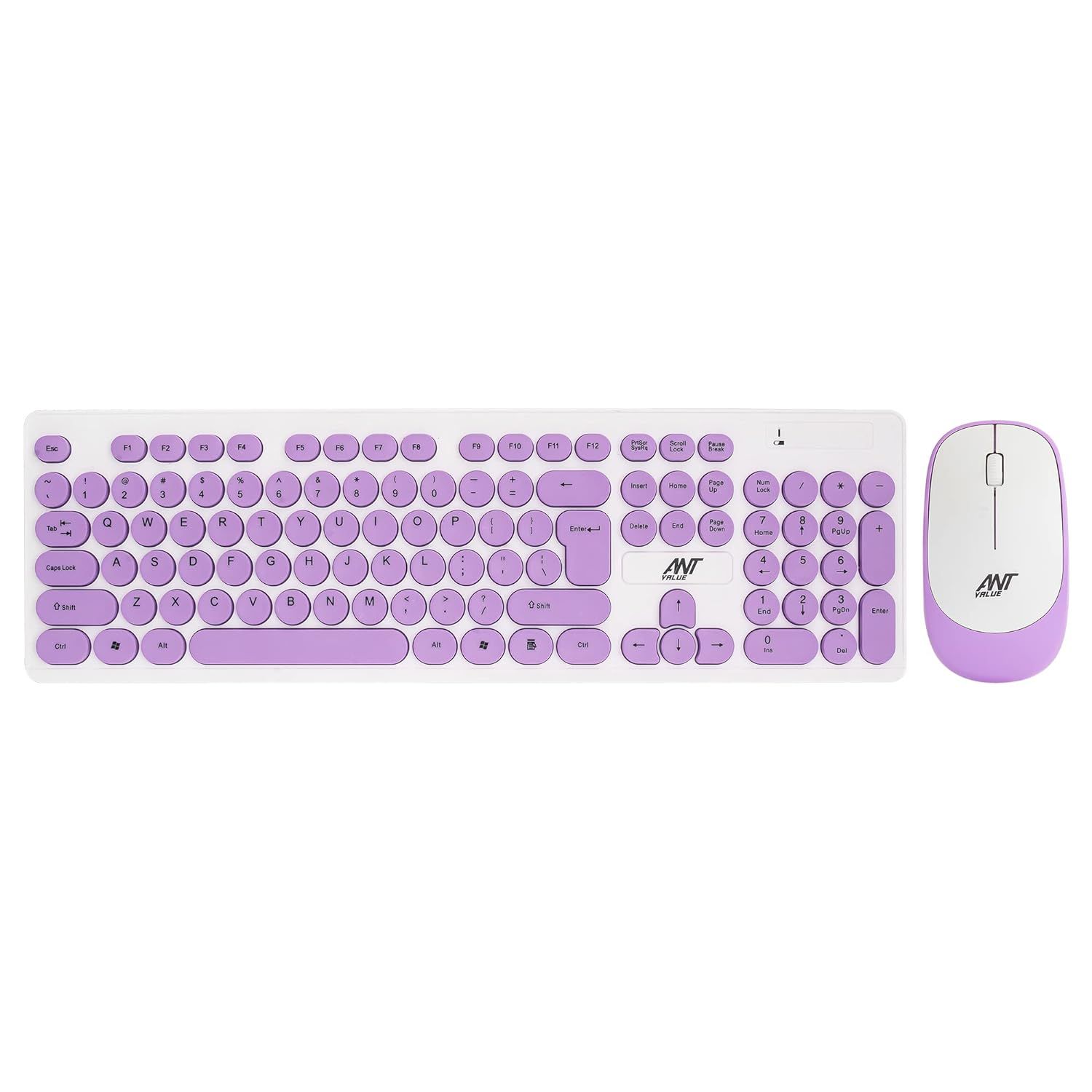 Ant Value FKBRI05 Wireless Keyboard Mouse Combo - 2.4Ghz Aesthetic ...