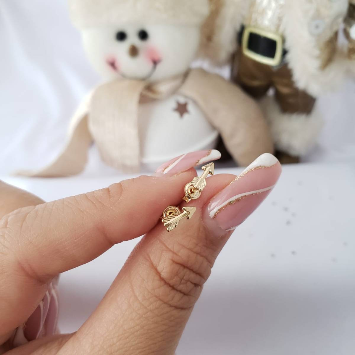 Topo mini flecha | Oro laminado 18k