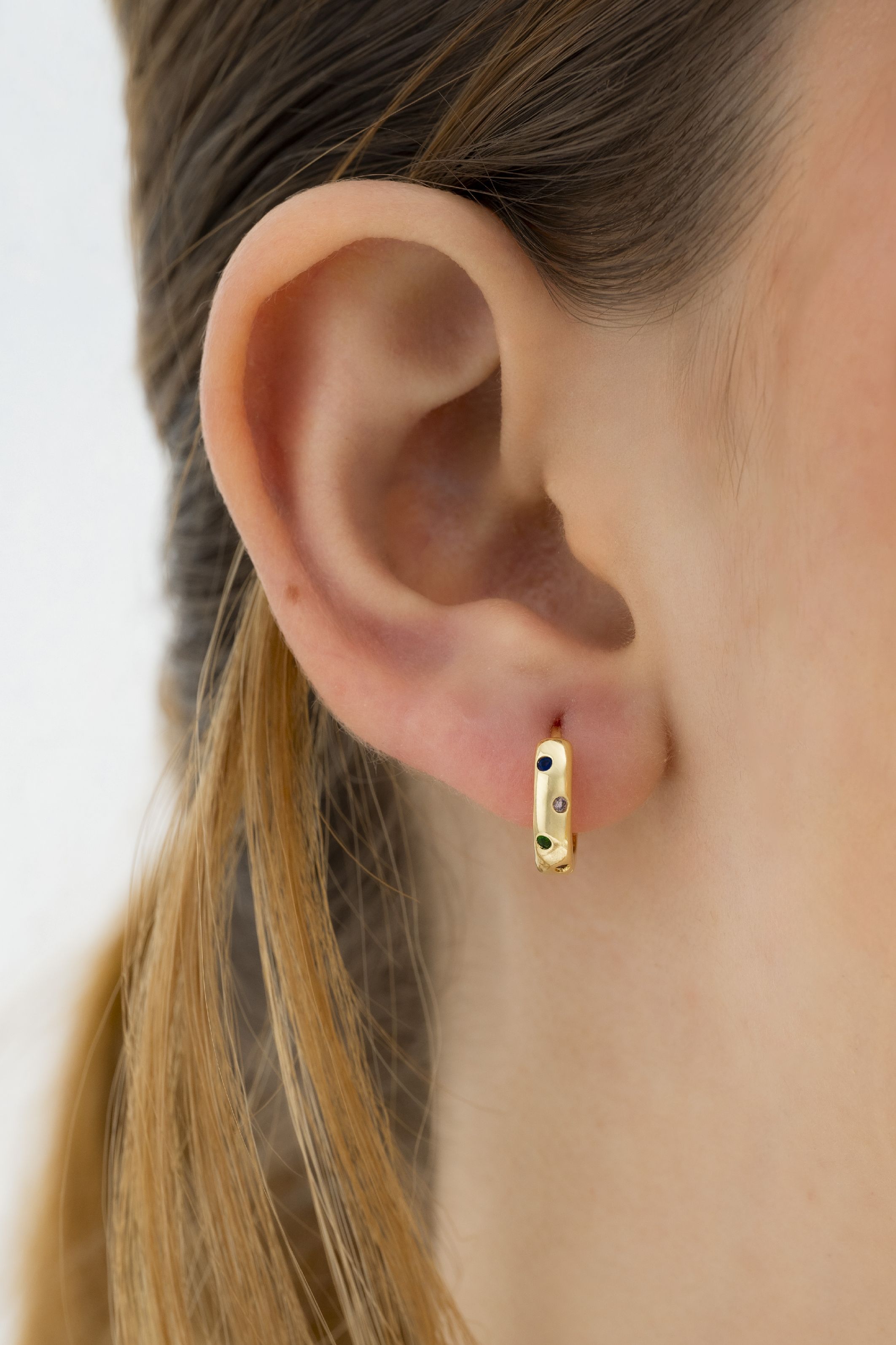 Arete Candonga Sunset | Oro laminado 18k