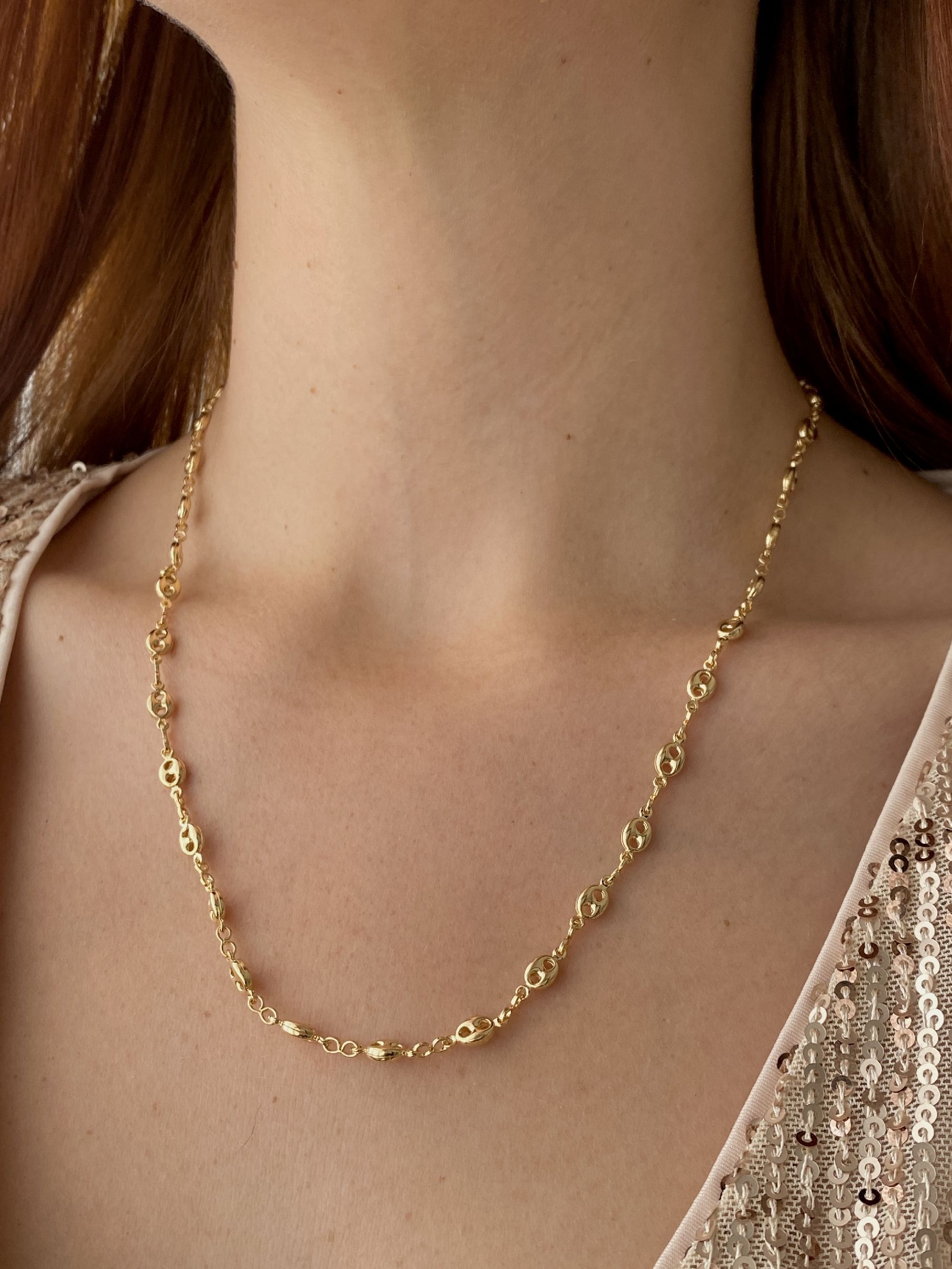 cadena gucci 50 cm | Oro laminado 18k