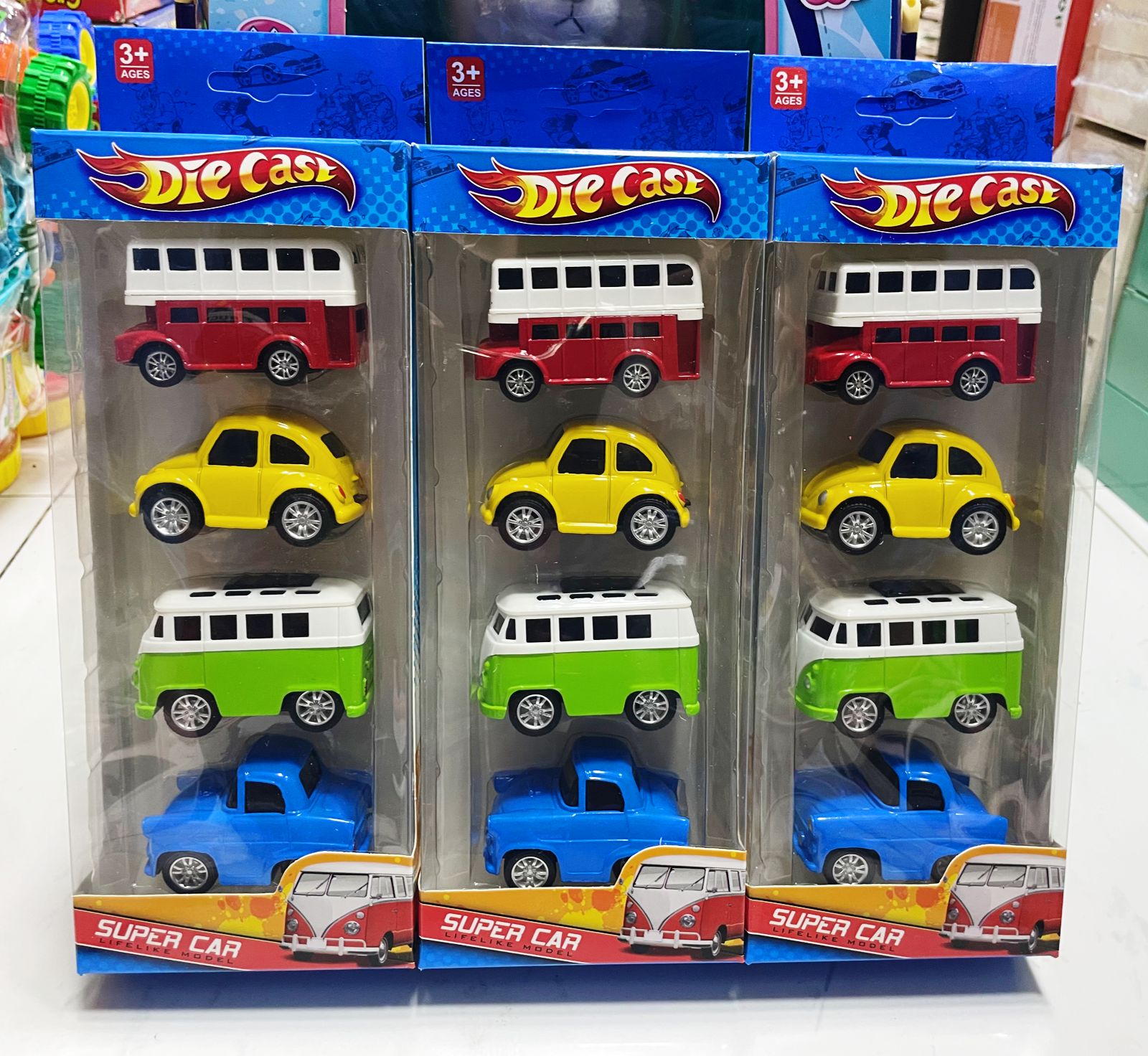 CARRO METAL X 4 AZUL | INVERSIONES MEL-YENS