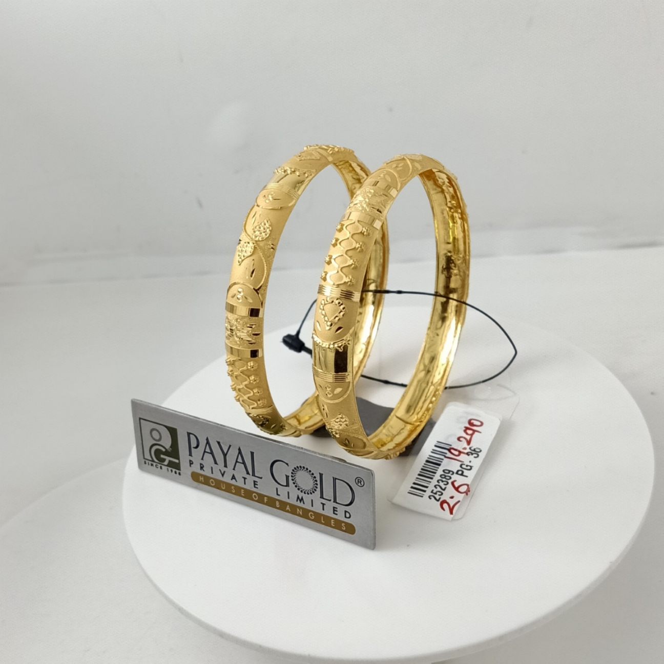 HANDMADE BANGLES (HALF ROUND) | Payal Gold Mumbai