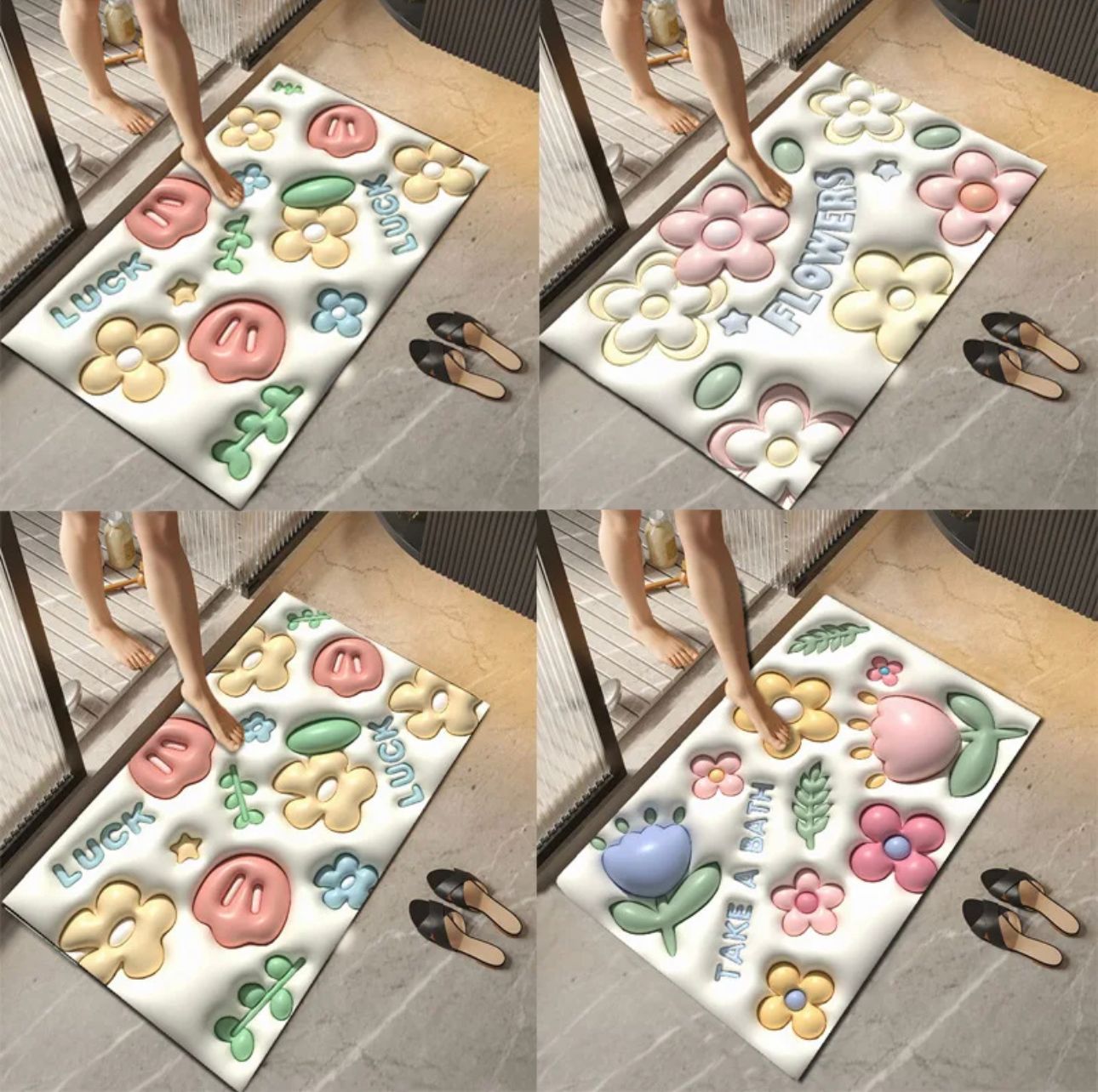 New 3D Super Absorbent Doormat (Mix Design) | TwiiMart.in