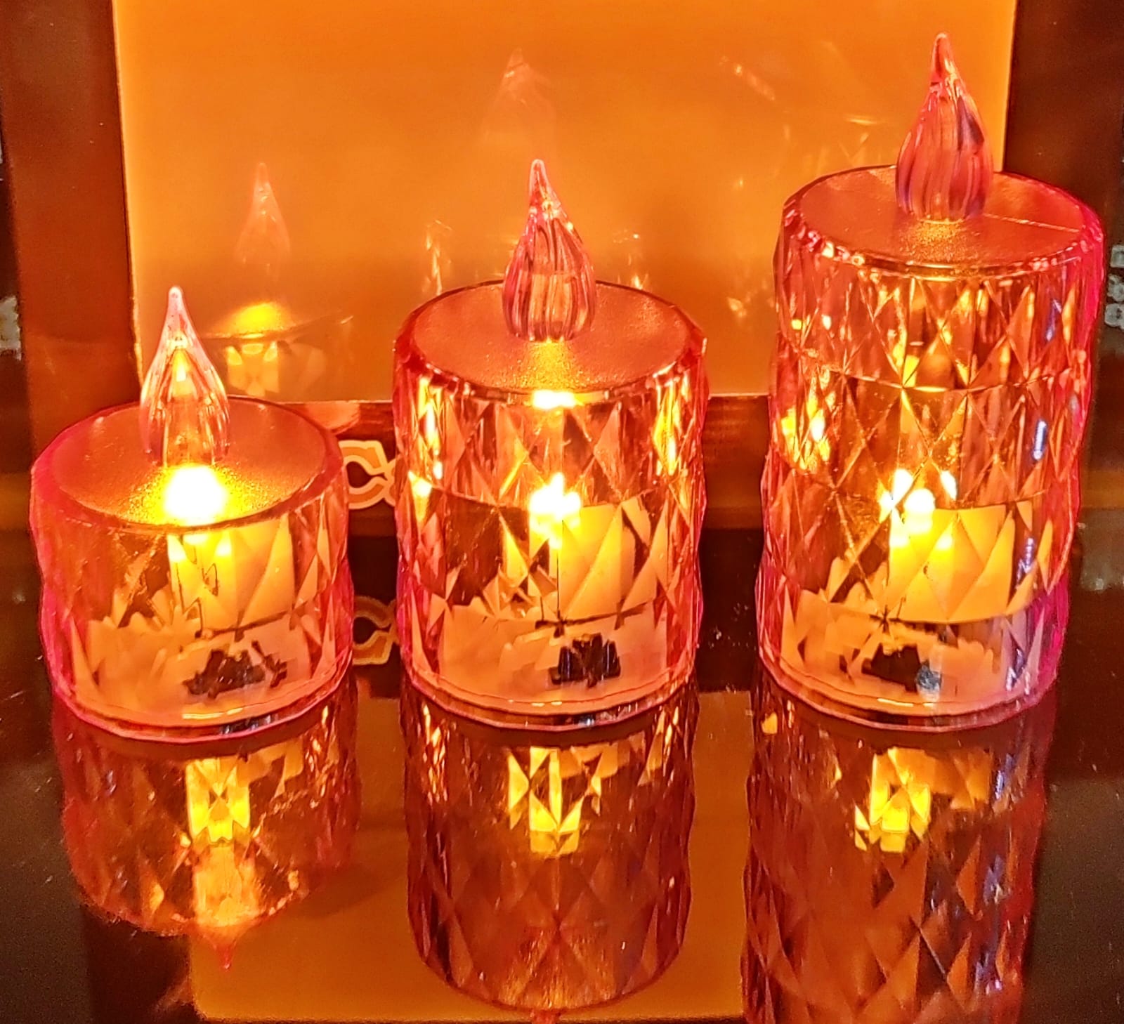3 Piece Set Crystal LED Light - (10 Set) | TwiiMart.in