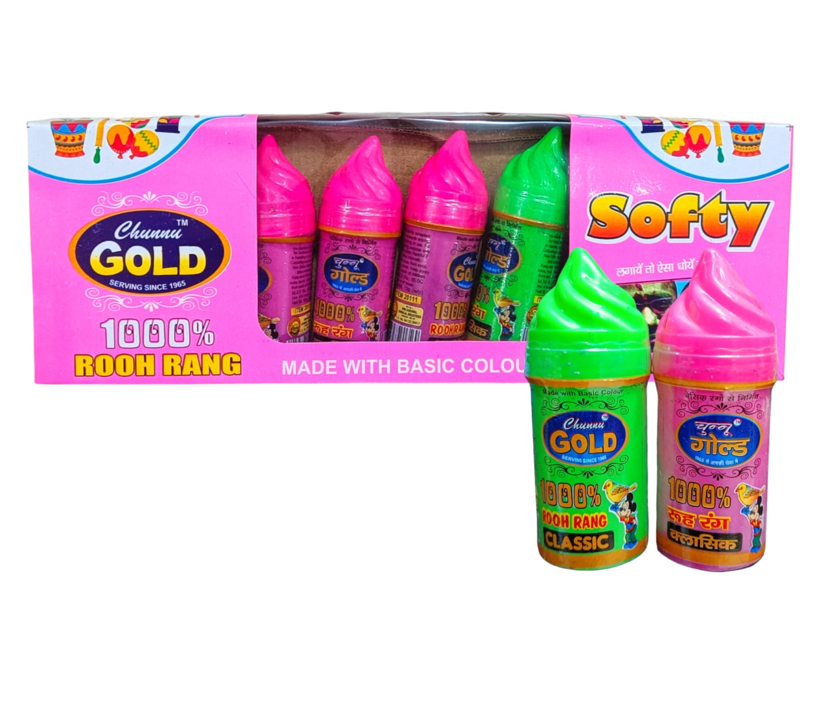 Chunnu Gold - 10g Softy Rooh RANG Colour (Pack of 6) - (1 Packet ...