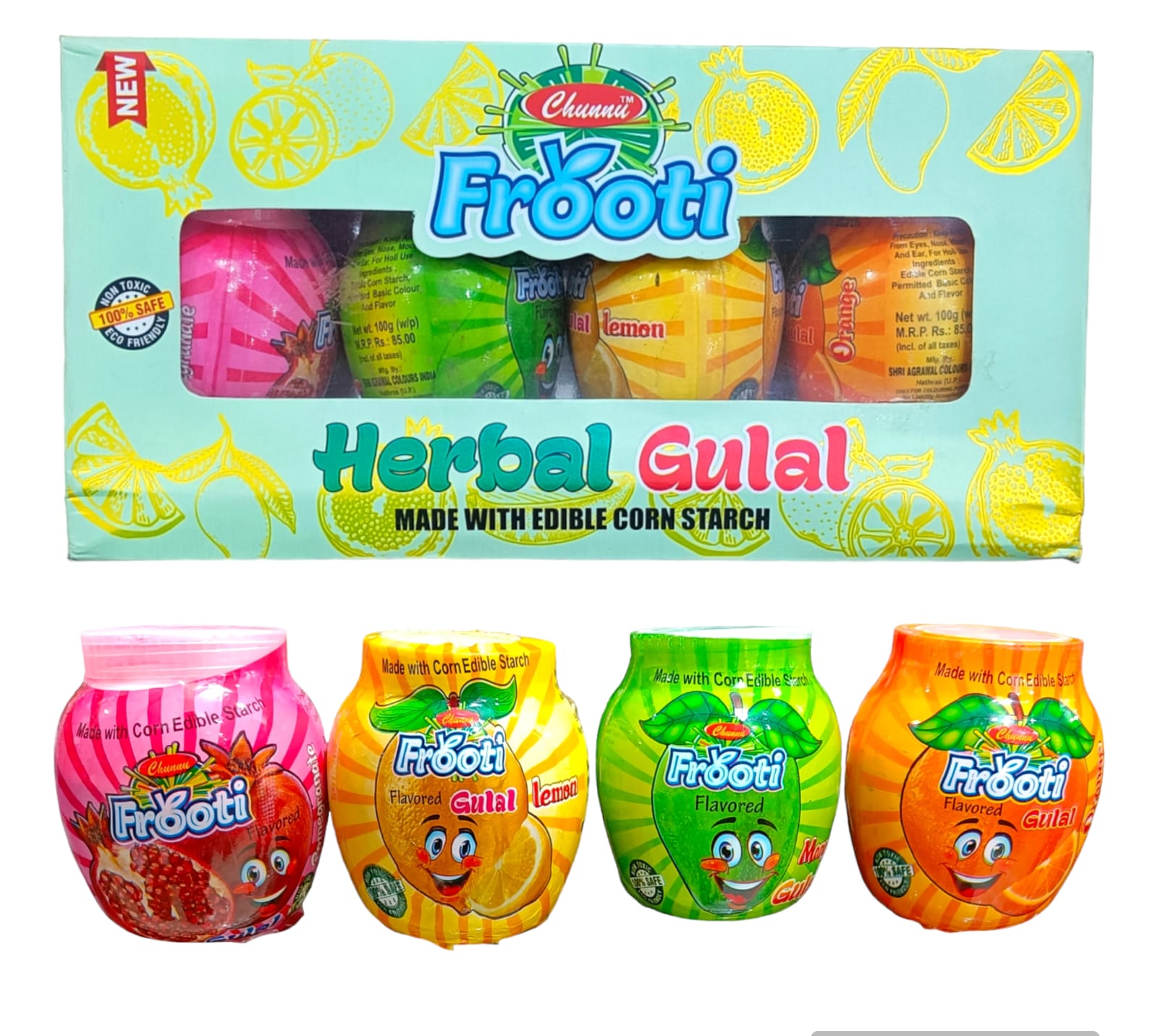 Frooti Herbal Gulal (Pack of 4) (100g Each) - (6 Box) | TwiiMart.in