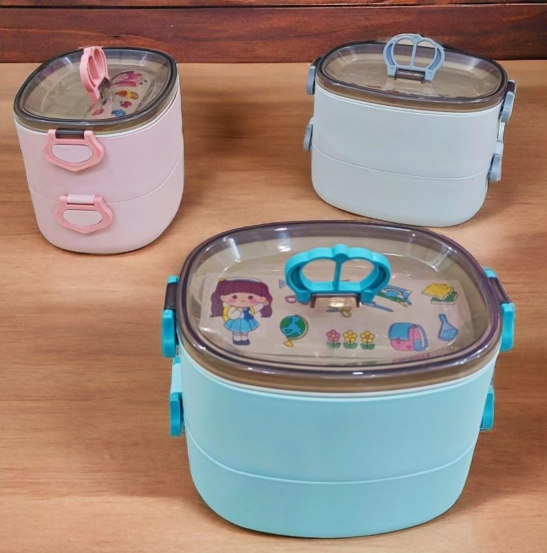 Double Layer Food Grade Plastic Lunch Box 👆🏻 | TwiiMart.in