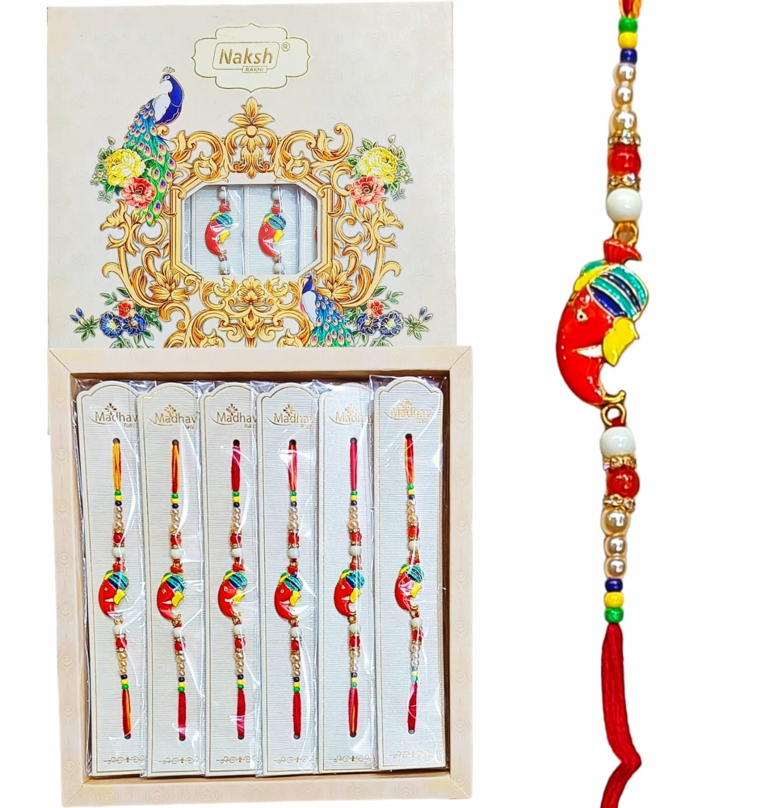 Ganesh Ji Design Rakhi (12pc Box) | TwiiMart.in