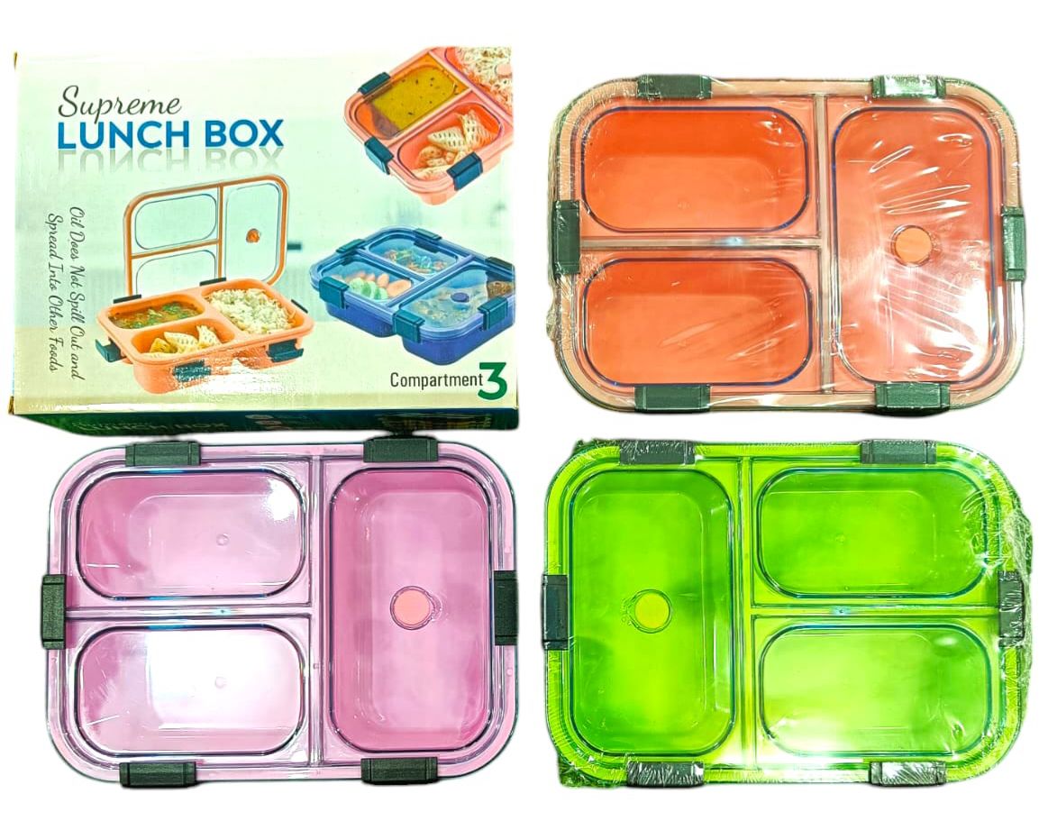 3 Compartments Leakproof Lunch Box | TwiiMart.in