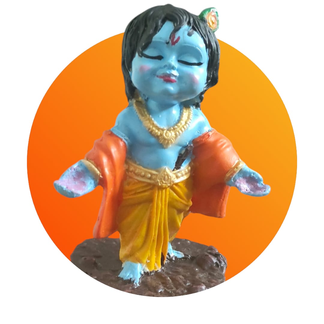 Most Unique Lord Krishna Decorative Statue (Size 10cmx8cm) | TwiiMart.in