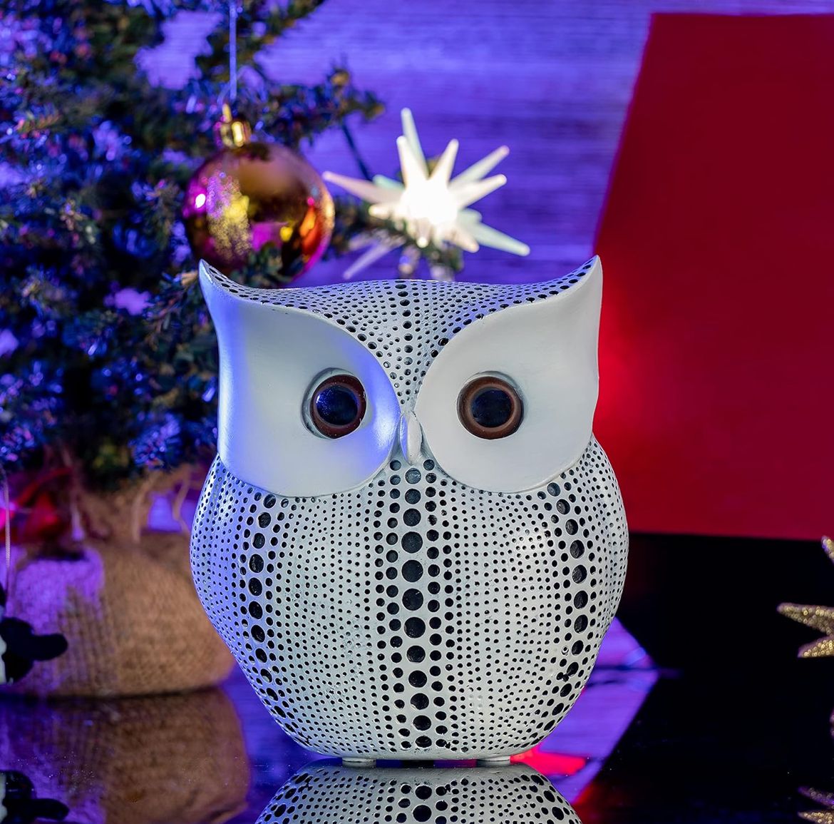 Silver Handcrafted Resin Classy Owl 🦉 Ullu For Table Top, Living Room ...