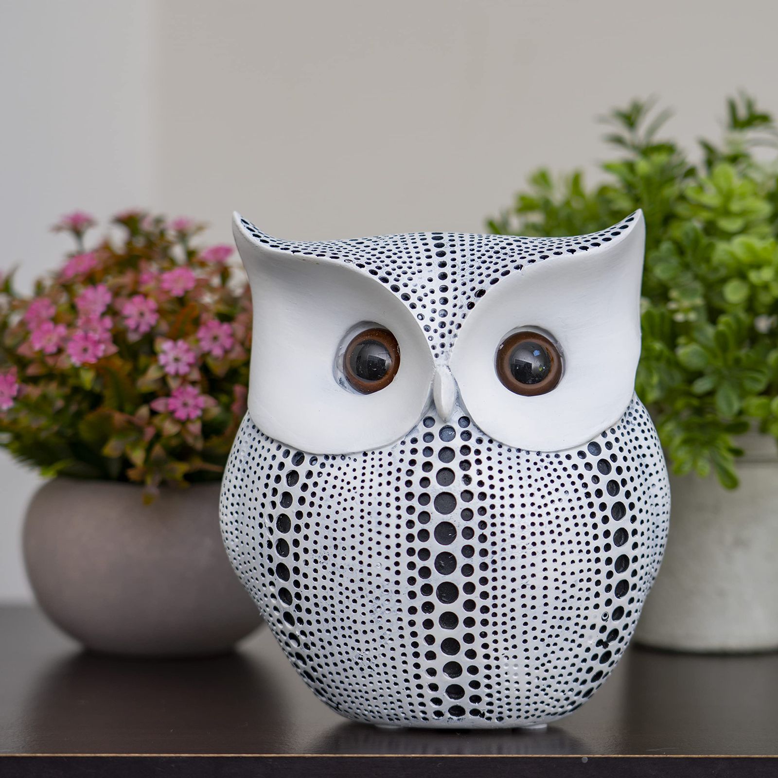 Silver Handcrafted Resin Classy Owl 🦉 Ullu For Table Top, Living Room ...