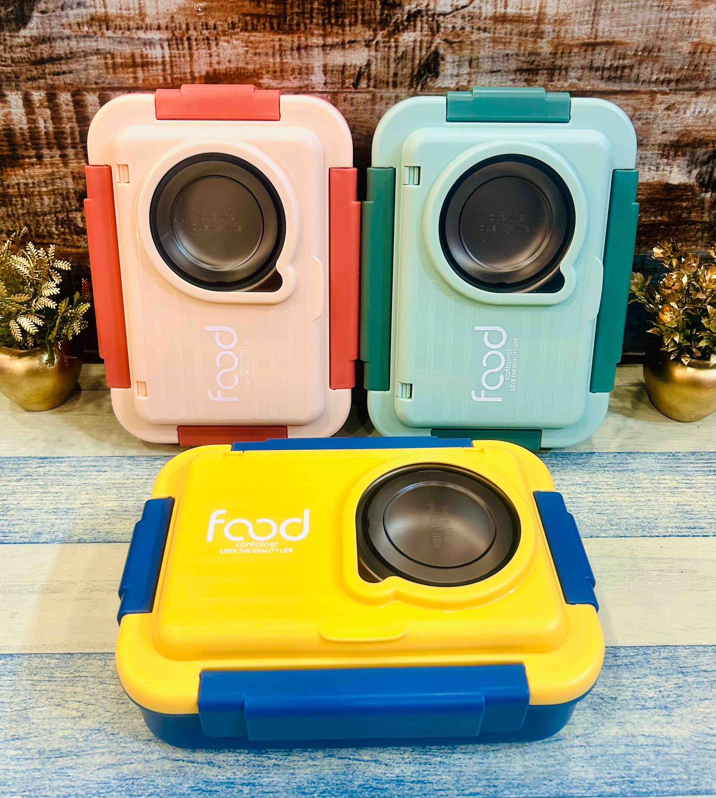 Stainless Steel Food Camera Design Lunch Box With 3 Compartments, Bowl ...