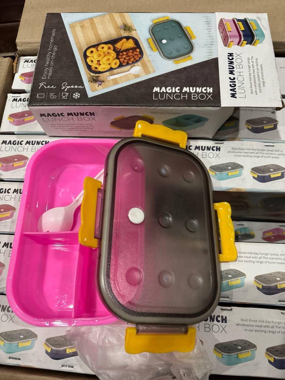 3 Compartment Magic Munch Lunch Box | TwiiMart.in