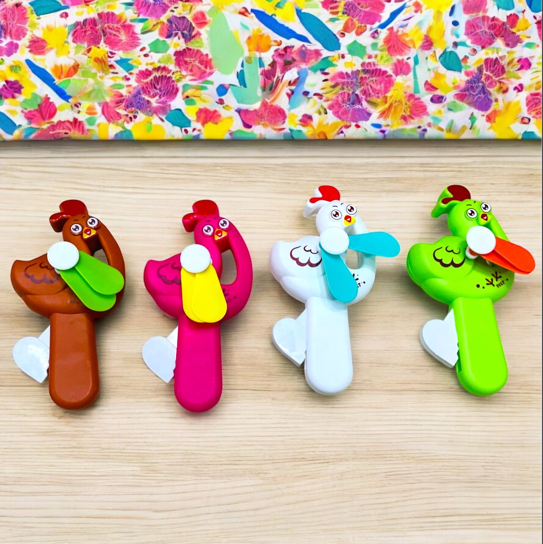 Hen Hand Pressure Fan (24 Piece Box) 🐓 | TwiiMart.in