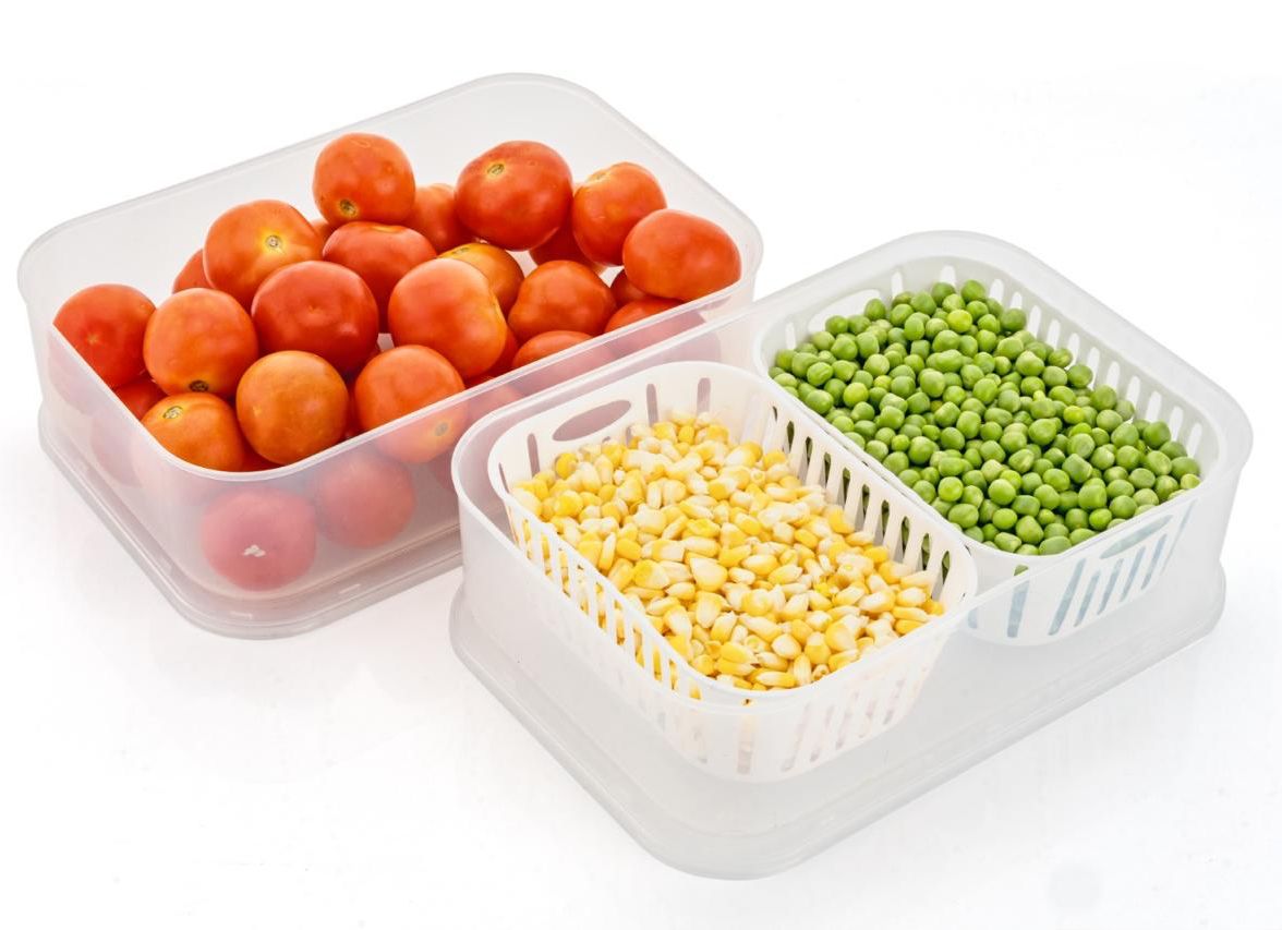 2 Big Compartments Fridge Storage Box | TwiiMart.in
