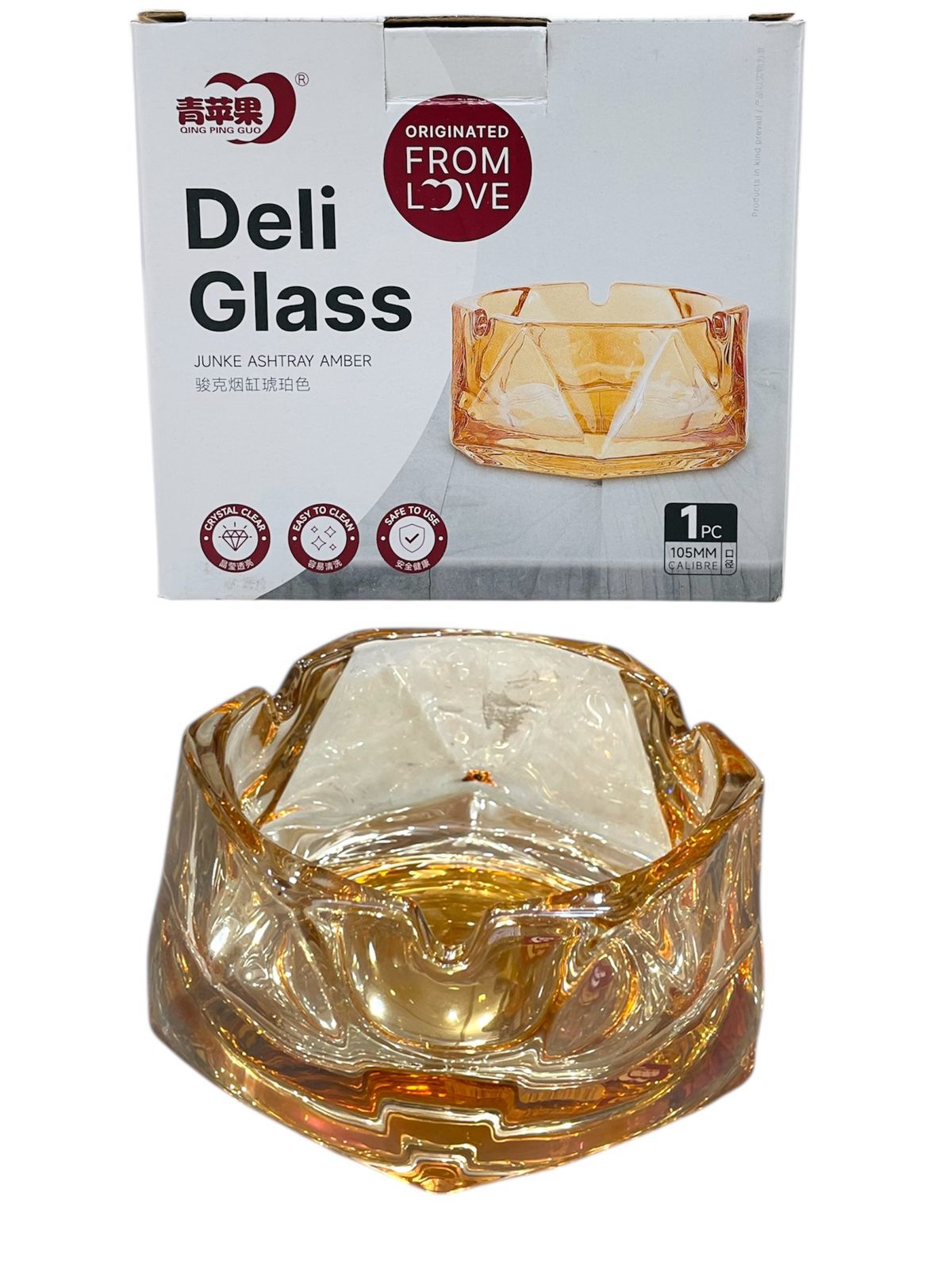 Glass Table Top Ash Tray (12 CM) | TwiiMart.in