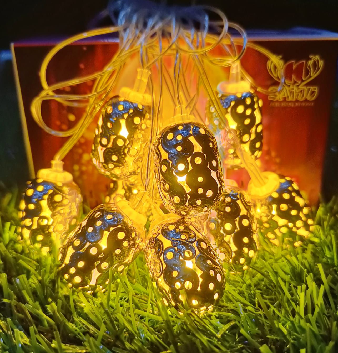 Silver Metal Lantern String Light (10 Lantern) | TwiiMart.in