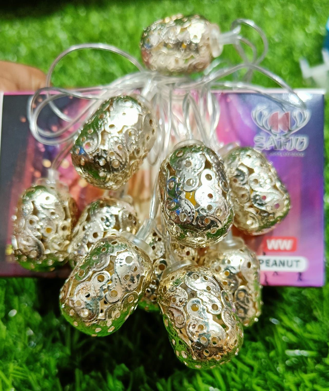 Silver Metal Lantern String Light (10 Lantern) | TwiiMart.in