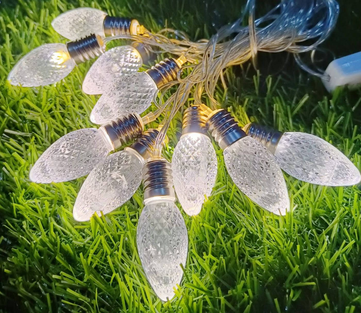 Big Holder Design Crystal Bulb String Light (10 Bulb) 💡 | TwiiMart.in