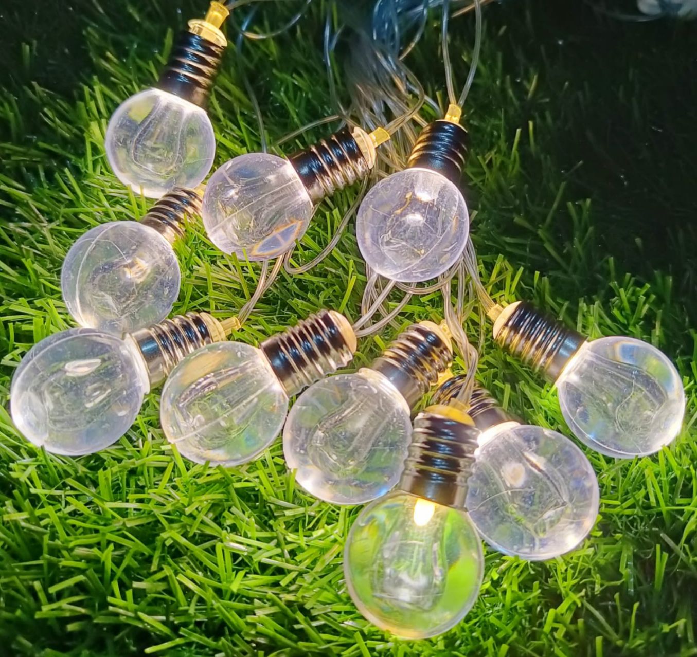 Big Holder Design Crystal Bulb String Light (10 Bulb) 💡 | TwiiMart.in