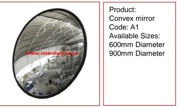 Convex mirror Code: A1 Available Sizes: 600mm Diameter | Intershop ...