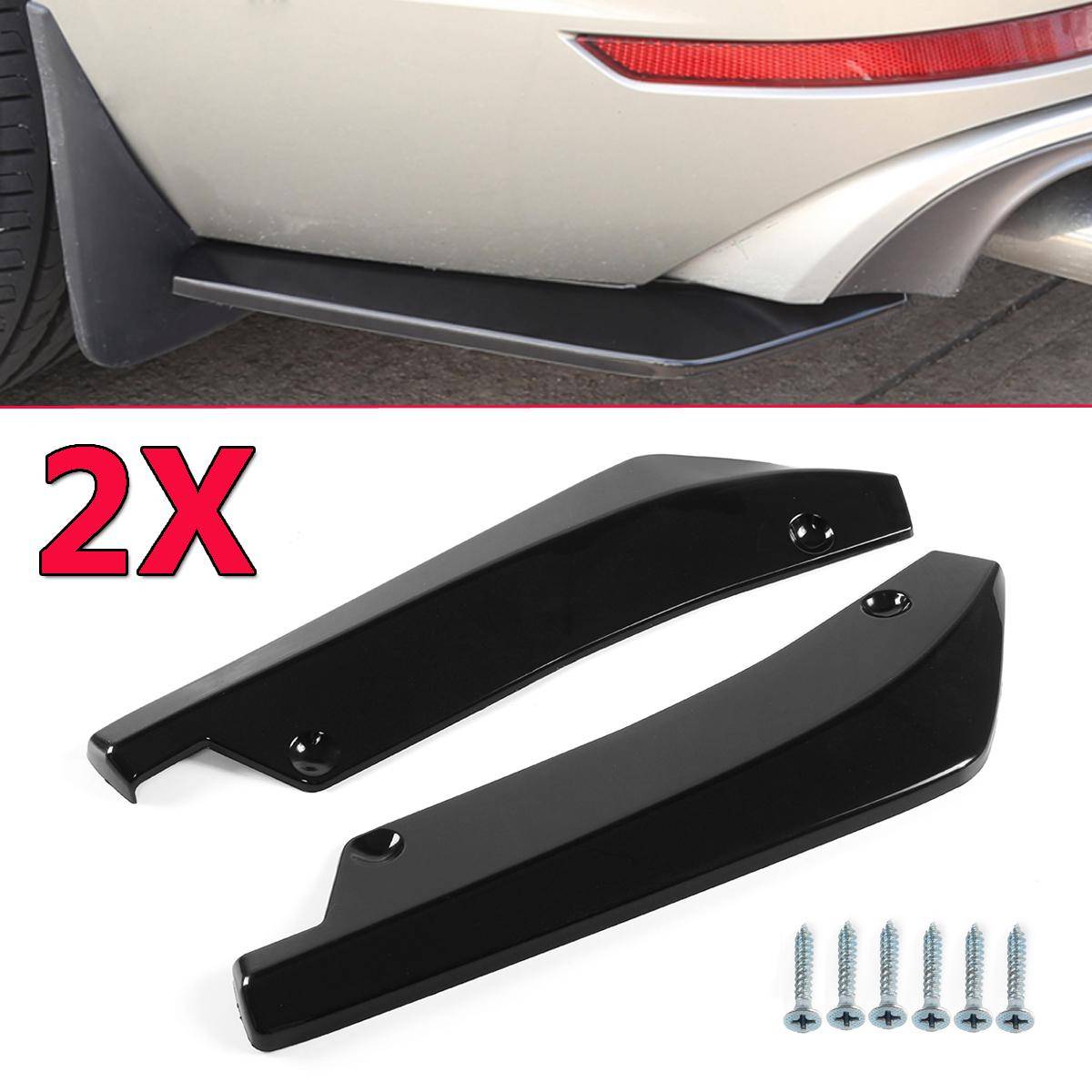 Universal Black Rear Bumper Splitters 2 Pcs RSN Performance