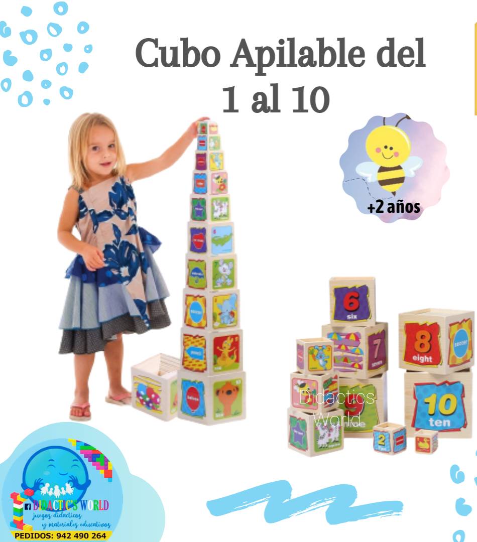 Cubo Apilable del 1 al 10 | DIDACTIC'S WORLD 🌎🧸 LO MEJOR EN JUEGOS DIDACTICOS 🧩🥳