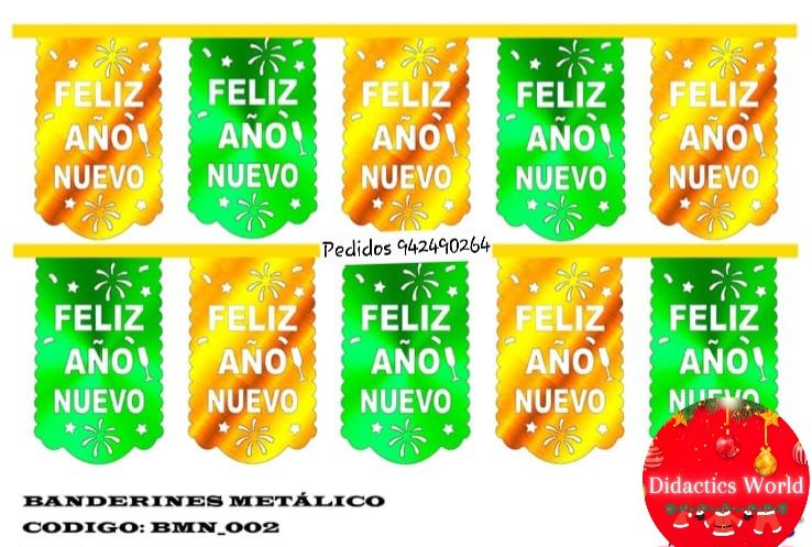 Banderín Especial Feliz Año Nuevo | DIDACTIC'S WORLD 🌎🧸 LO MEJOR EN ...