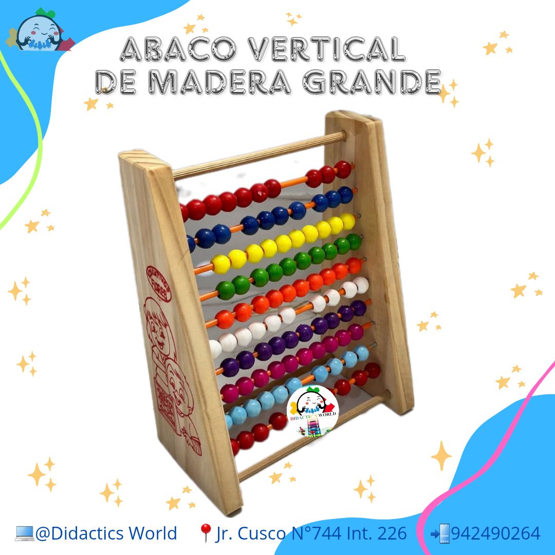 ABACO HORIZONTAL DE MADERA GRANDE | DIDACTIC'S WORLD 🌎🧸 LO MEJOR EN ...