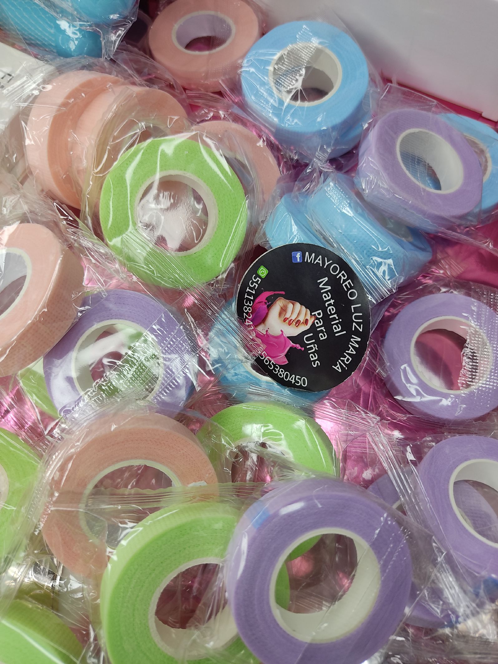CINTA DE COLORES PAQUETE CON 24 PCS | Mayoreo Luz María